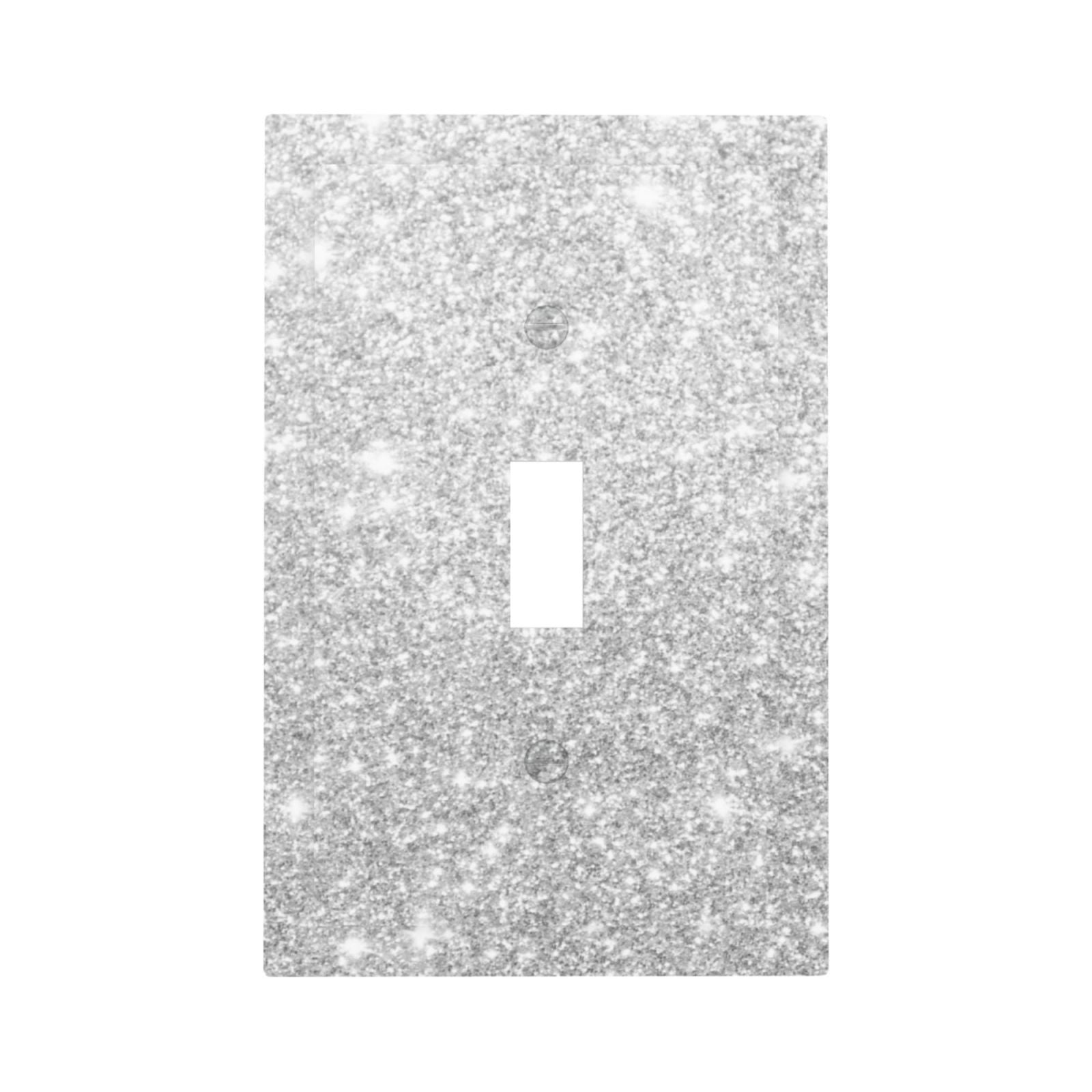 Kll Silver Glitter Wall Plate,Gloss Finish,Standard Size 1 - 5" X 3 ...