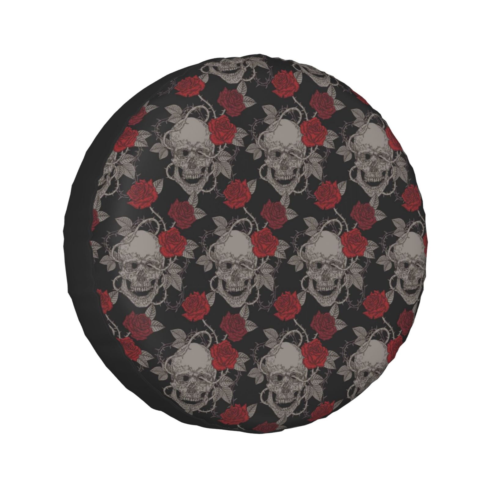 Kll Skull And Red Roses Tire Cover,Universal Wheel Tire Cover For ...