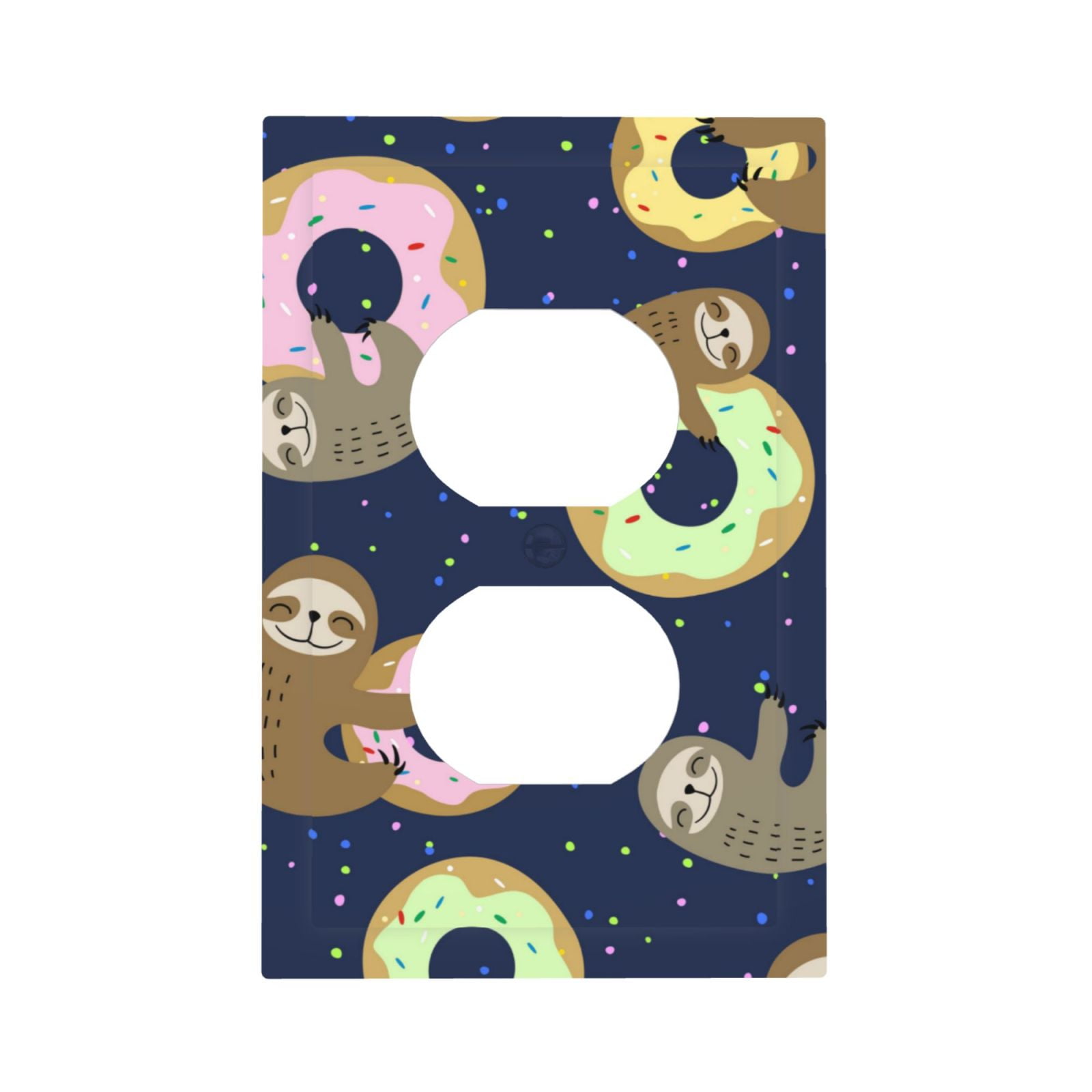 Kll Sloth With Donuts Wall Plate,Gloss Finish,Standard Size 1 - 5" X 3 ...