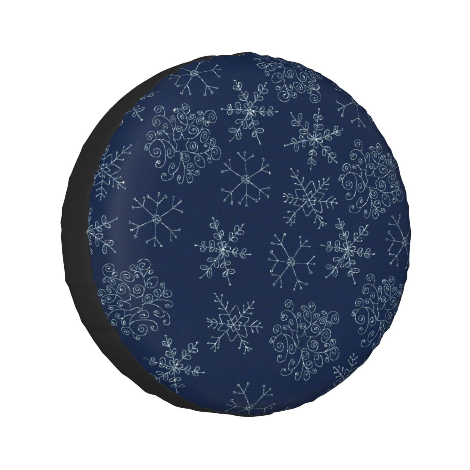 Kll Snowflake Dark Blue Tire Cover,Universal Wheel Tire Cover For ...