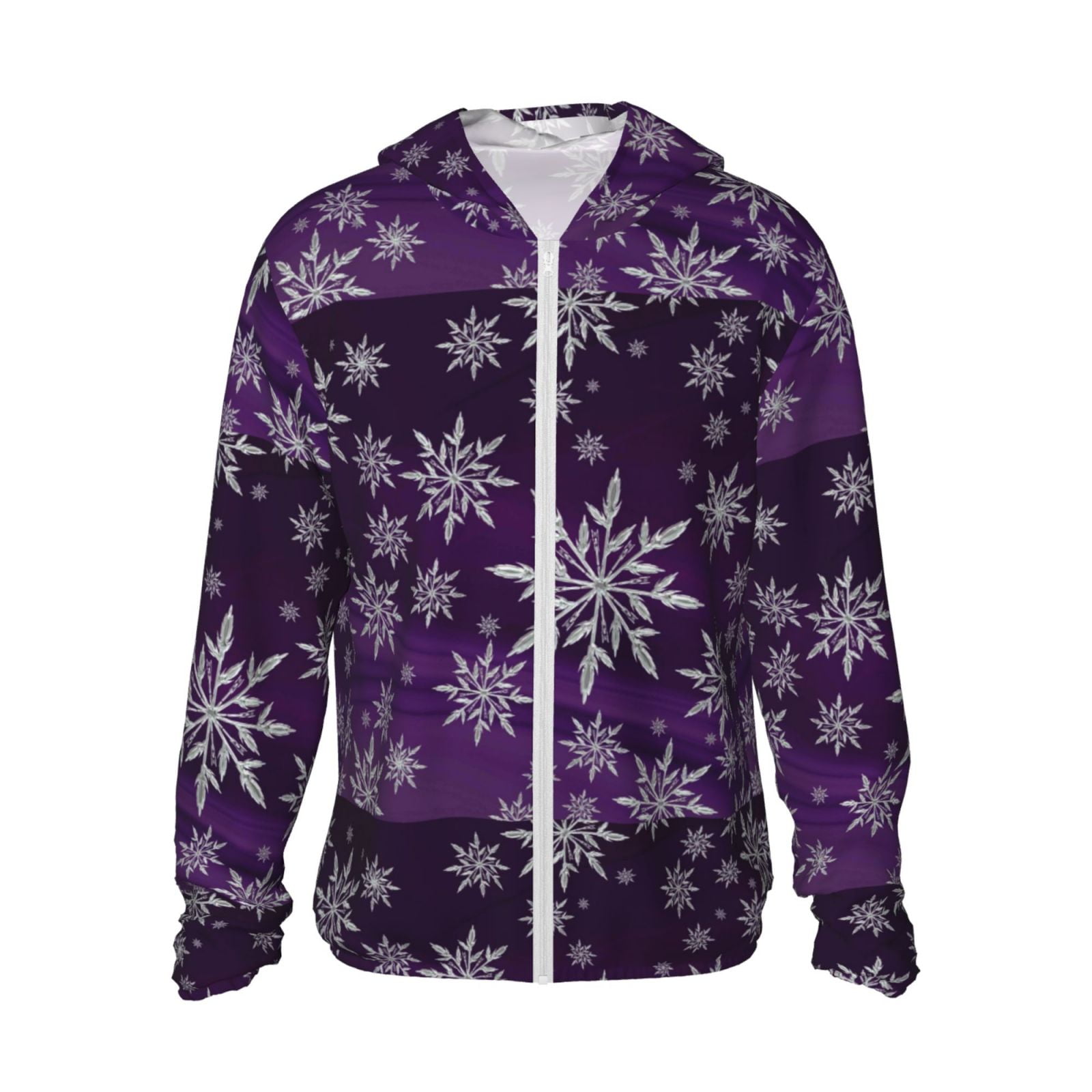 Kll Snowflake Gradient Purple Print Men'S Women’s Upf 50+ Sun ...