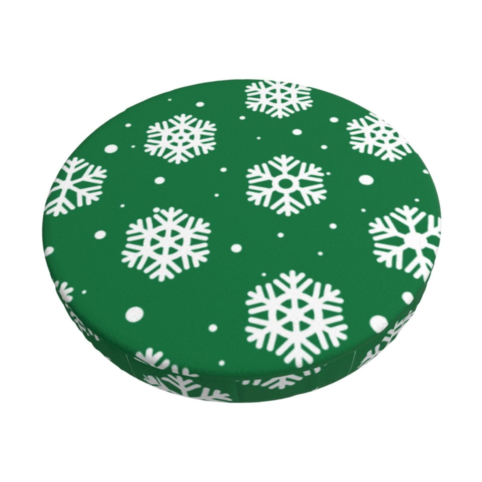 Kll Snowflake Round Bar Chair Cushion Cover 13 Inch,Bar Stool Protector ...