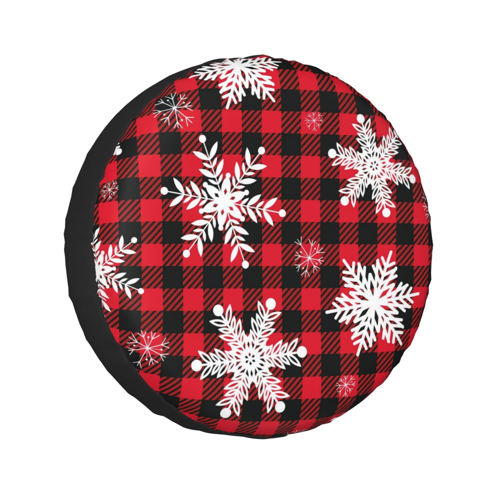 Kll Snowflakes On A Buffalo Plaid Christmas Tire Cover,Universal Wheel ...