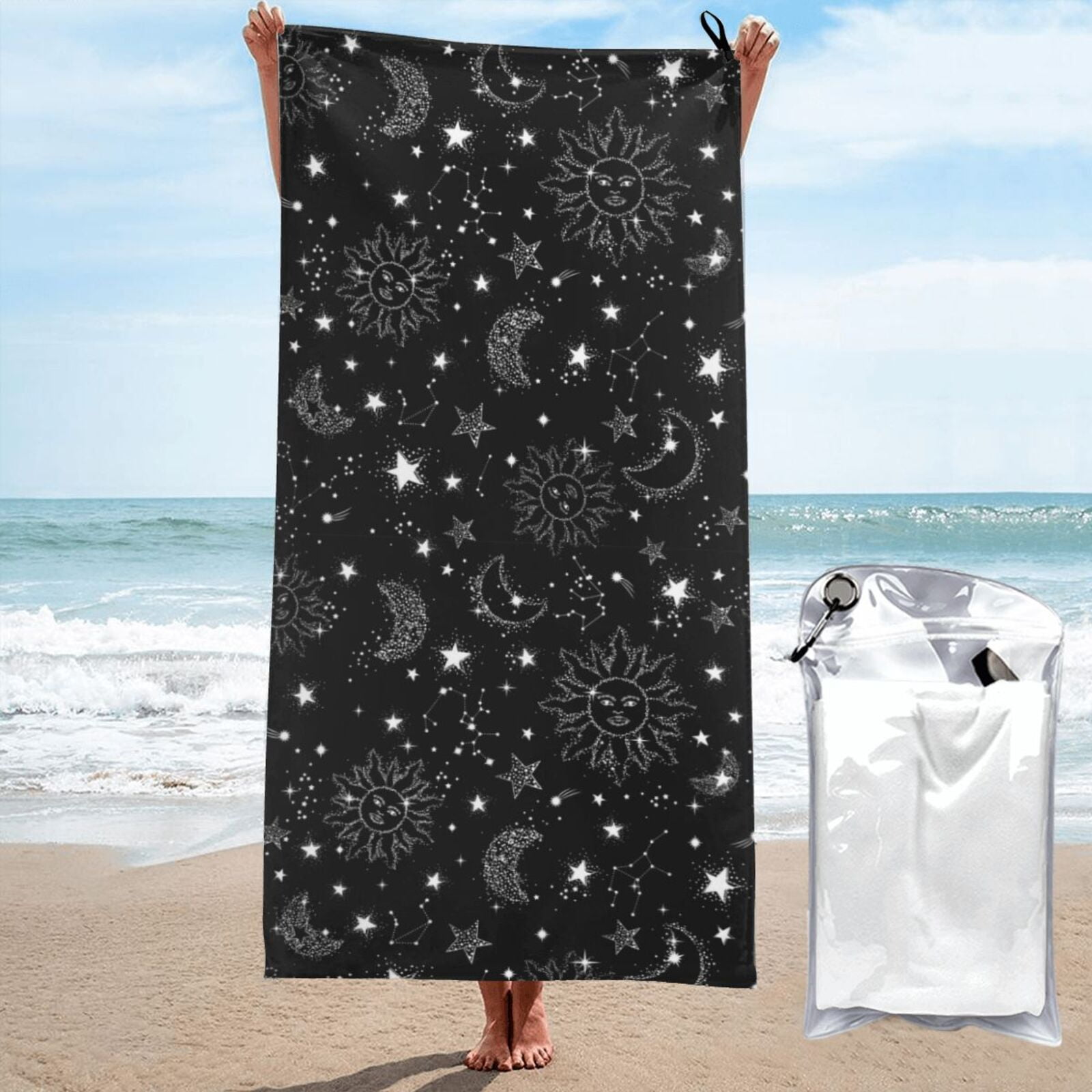 Kll Space Galaxy Microfiber Beach Towel Fast Drying,Extra Large 31.5 ...