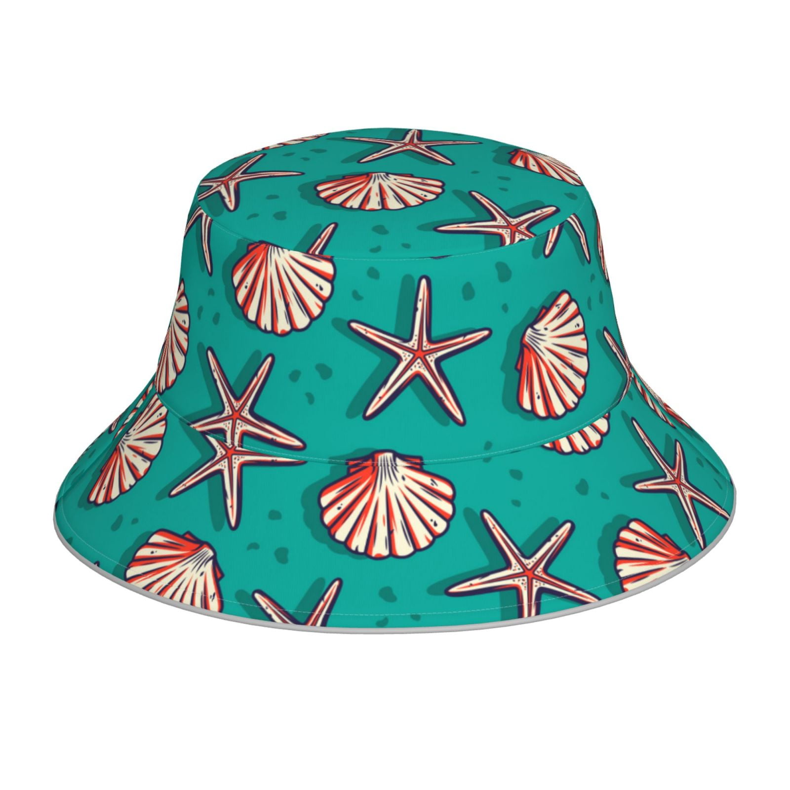 Kll Starfish And Shell Bucket Hat For Women Men Packable Travel Beach ...