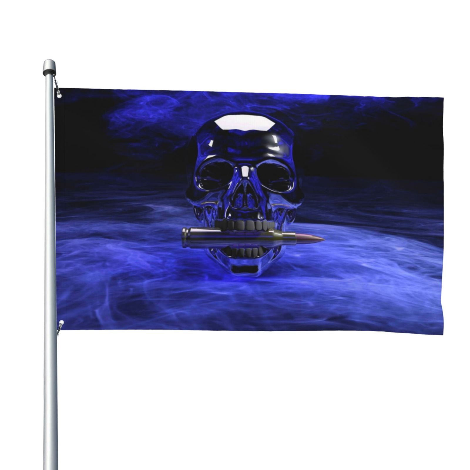 Kll Steel Skull Flag 4x6 Ft Parade Party Flag Outdoor Flag Decorative ...