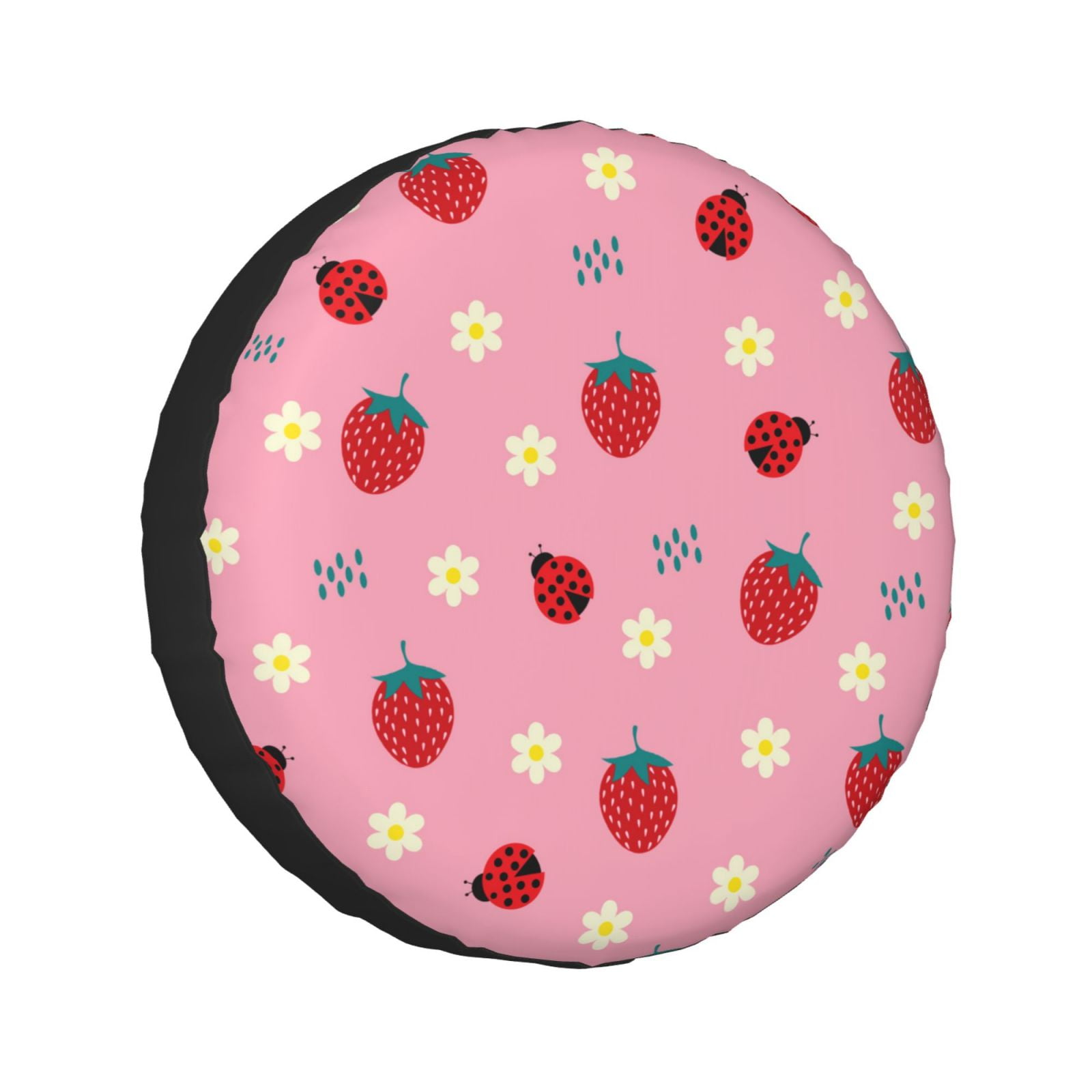 Kll Strawberry And Ladybugs Tire Cover,Universal Wheel Tire Cover For ...