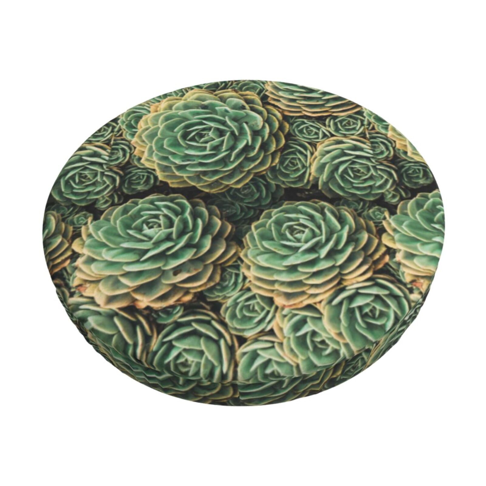 Kll Succulents Round Bar Chair Cushion Cover 13 Inch,Bar Stool ...
