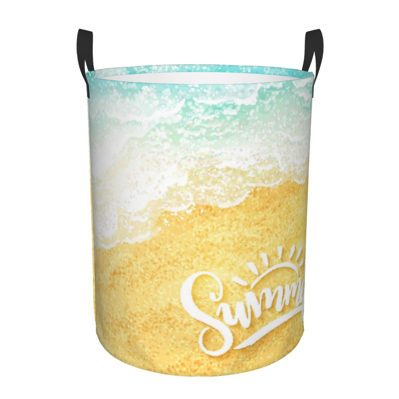 Kll Summer Beach Waterproof Foldable Laundry Hamper Bucket With Handles ...