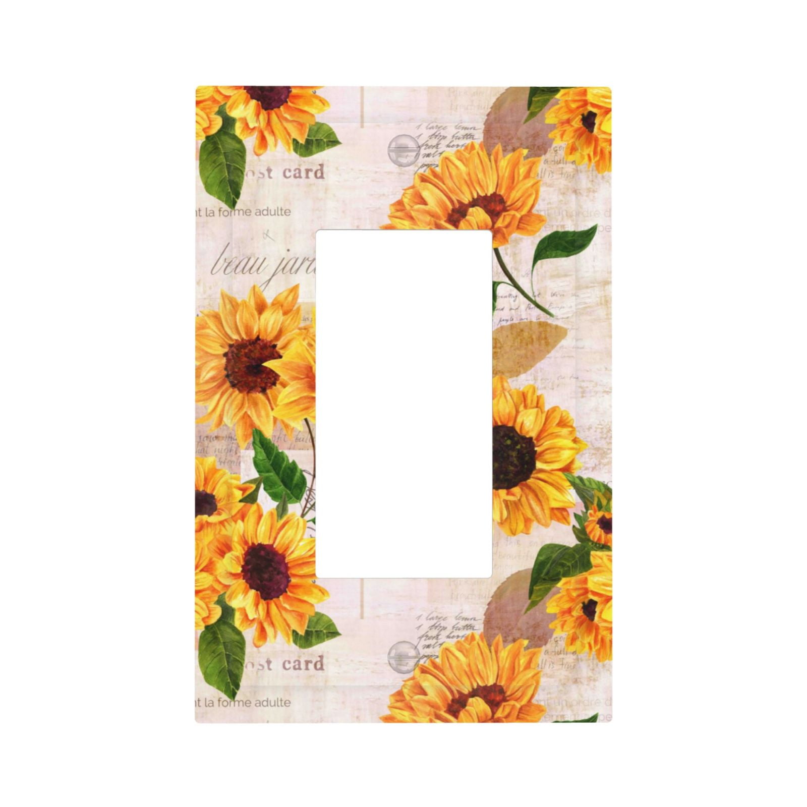 Kll Sunflower Wall Plate,Gloss Finish,Standard Size 1 - 5" X 3 ...