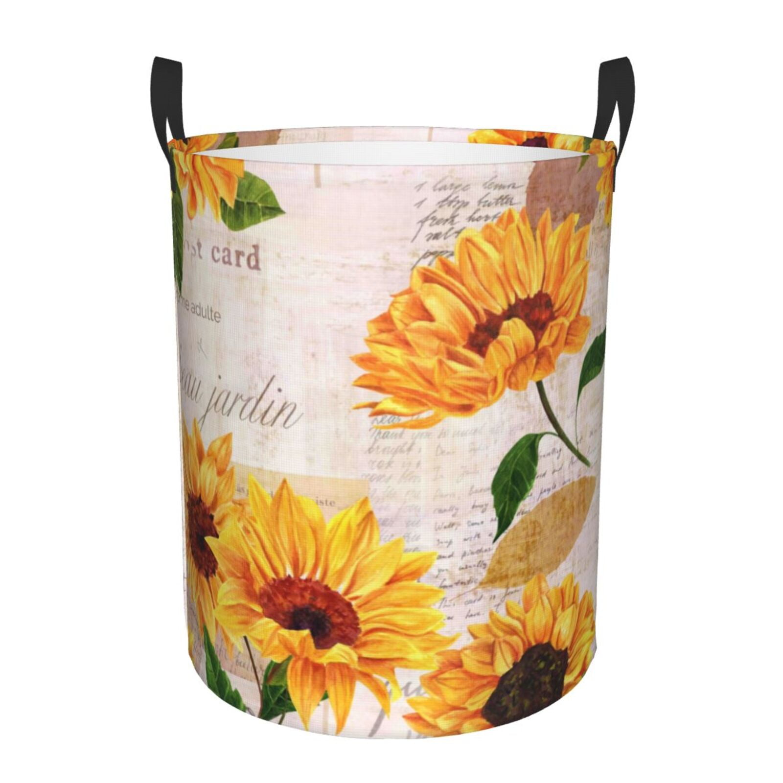 Kll Sunflower Waterproof Foldable Laundry Hamper Bucket With Handles ...