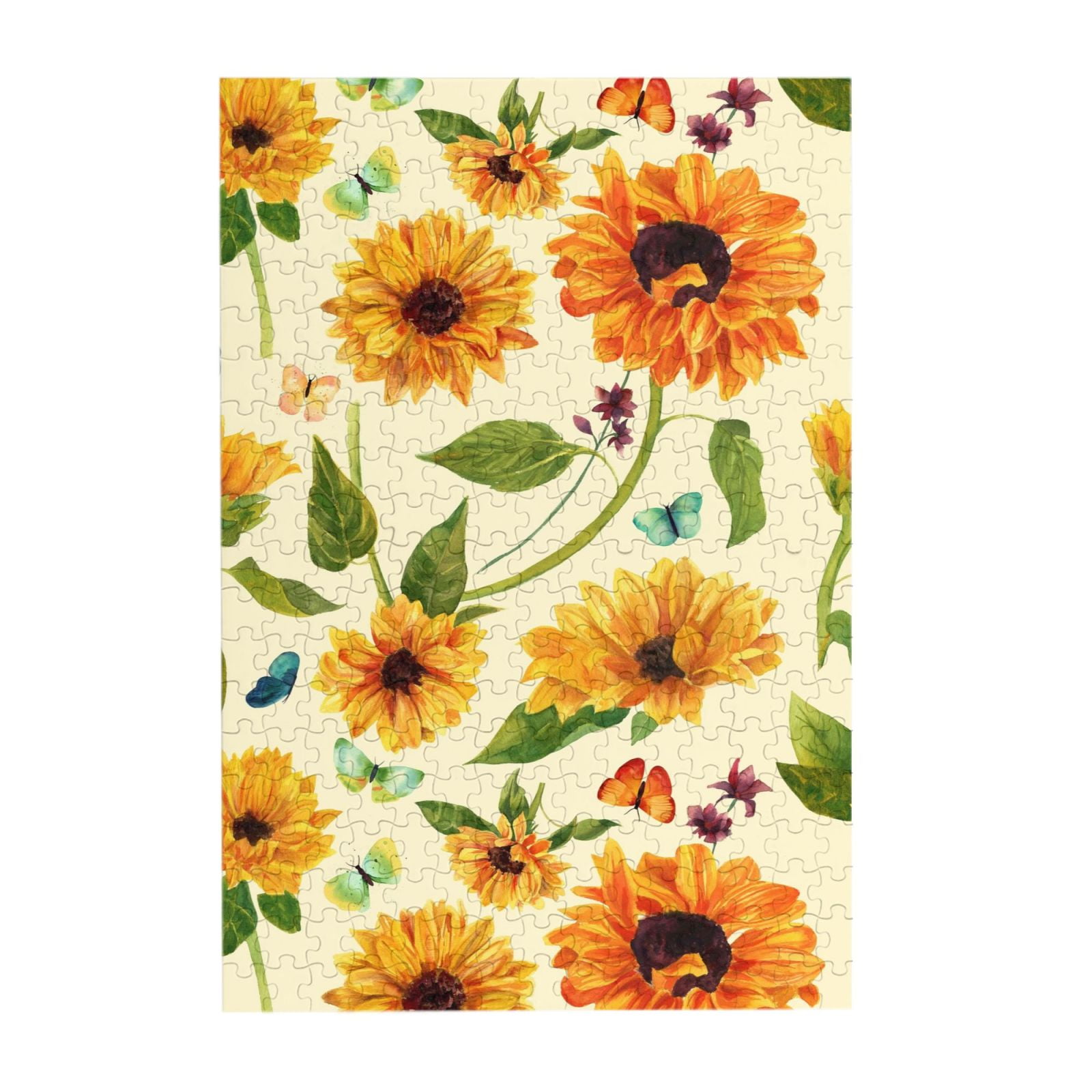 Kll Sunflowers And Butterflies - 300 Piece Jigsaw Puzzle For Adult And ...