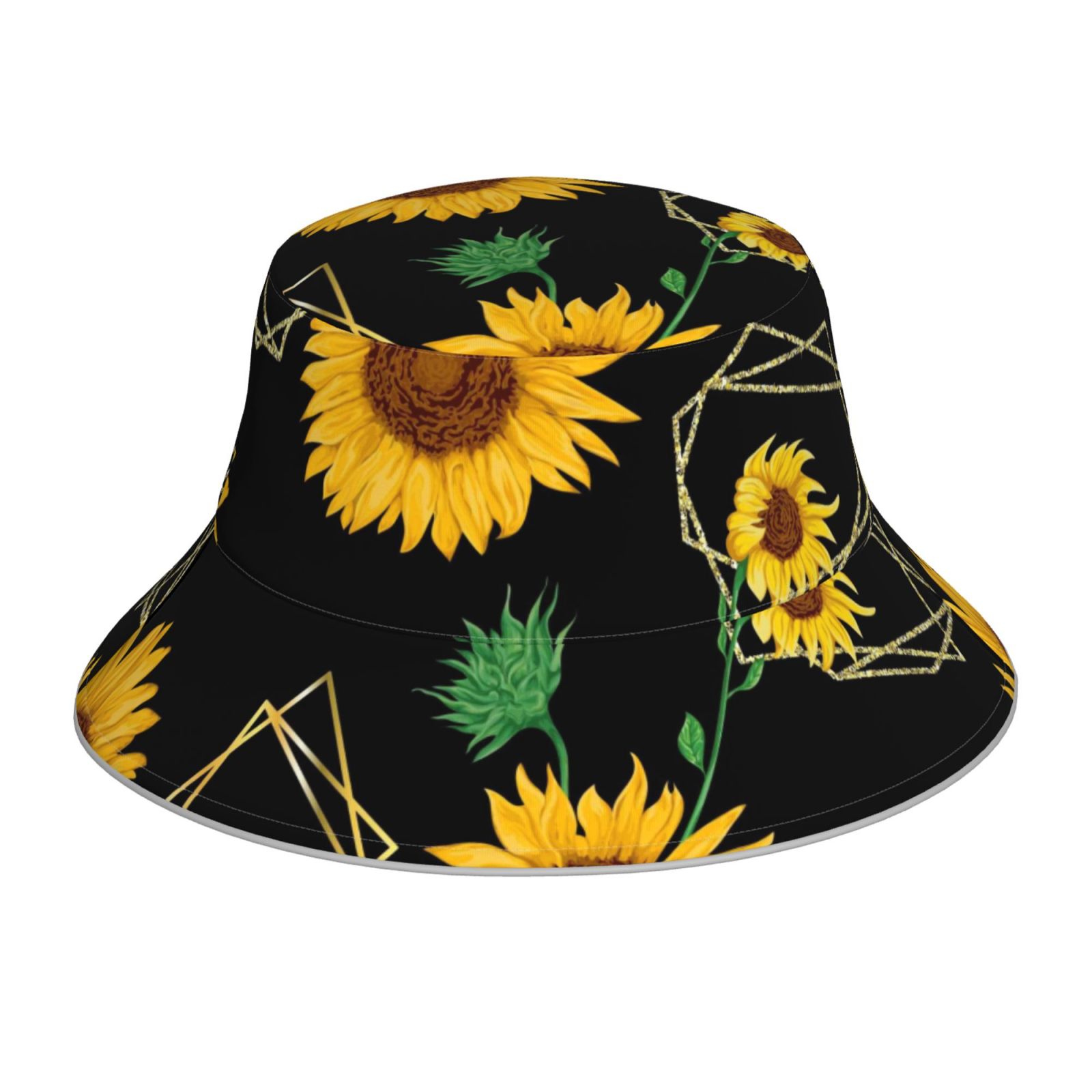 Kll Sunflowers Bucket Hat For Women Men Packable Travel Beach Sun Hat ...