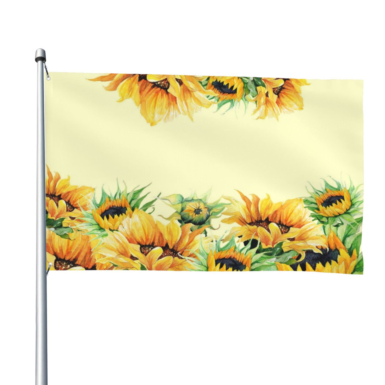 Kll Sunflowers On A Yellow Background Flag 4x6 Ft Parade Party Flag ...