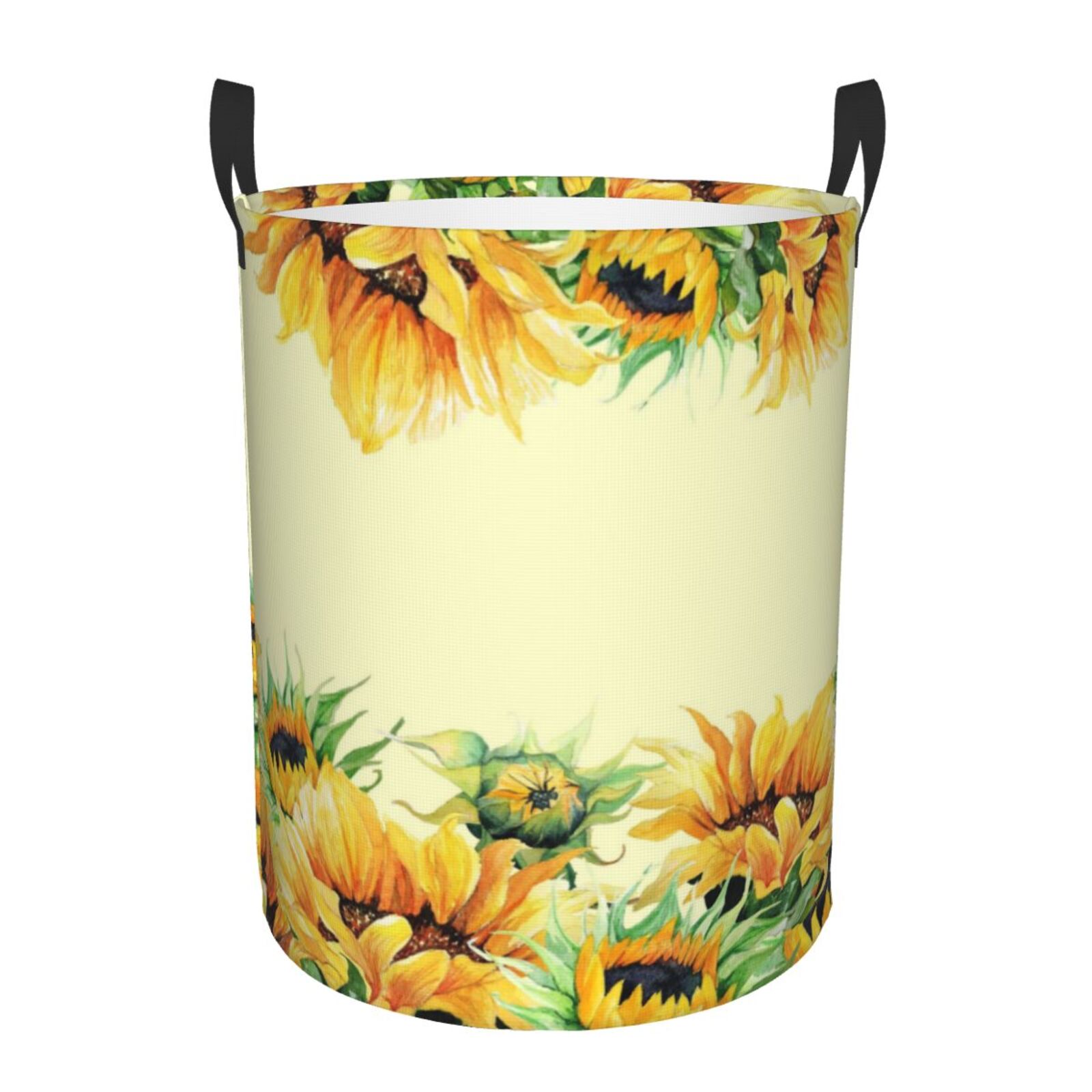 Kll Sunflowers On A Yellow Background Waterproof Foldable Laundry ...
