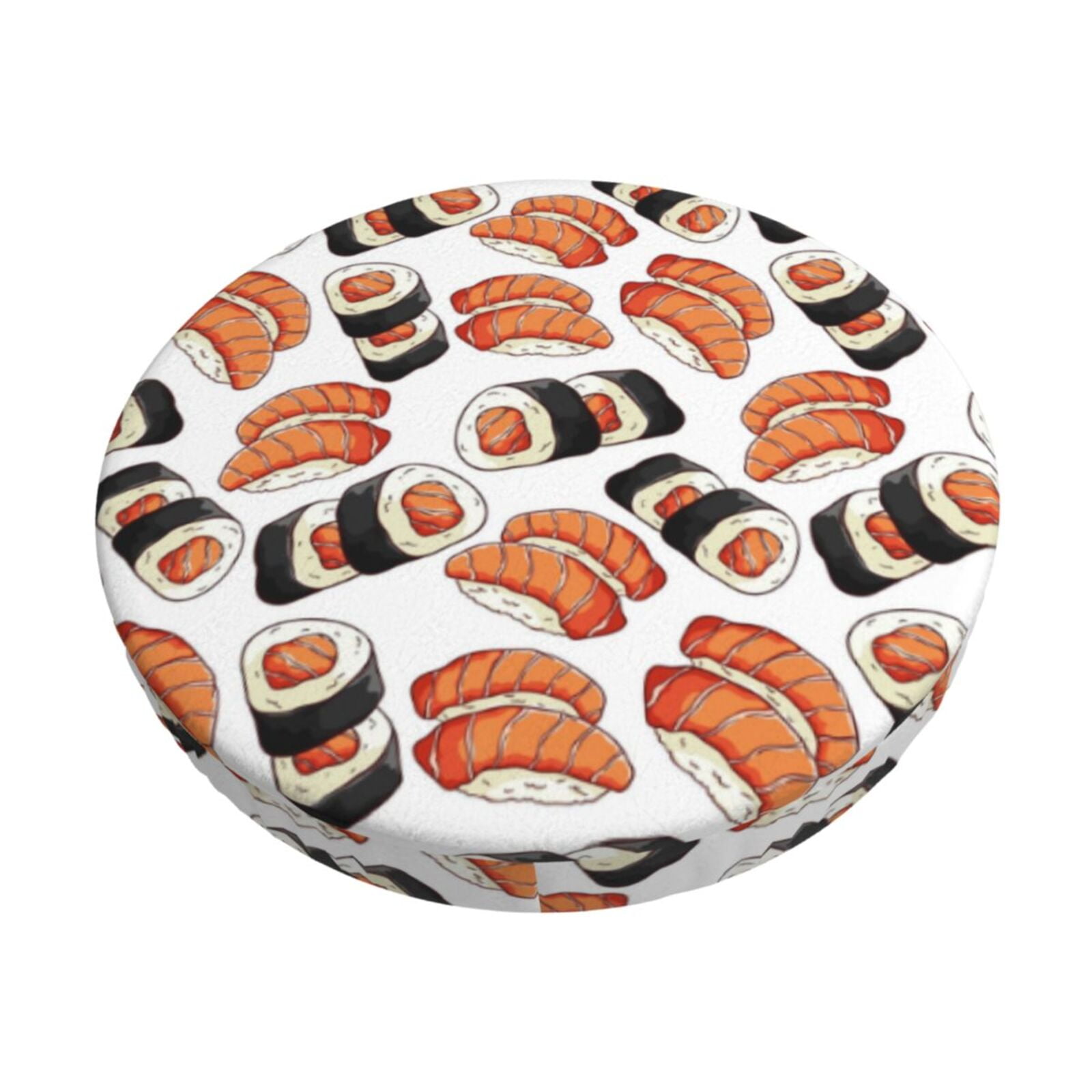 Kll Sushi Roll Round Bar Chair Cushion Cover 13 Inch,Bar Stool ...
