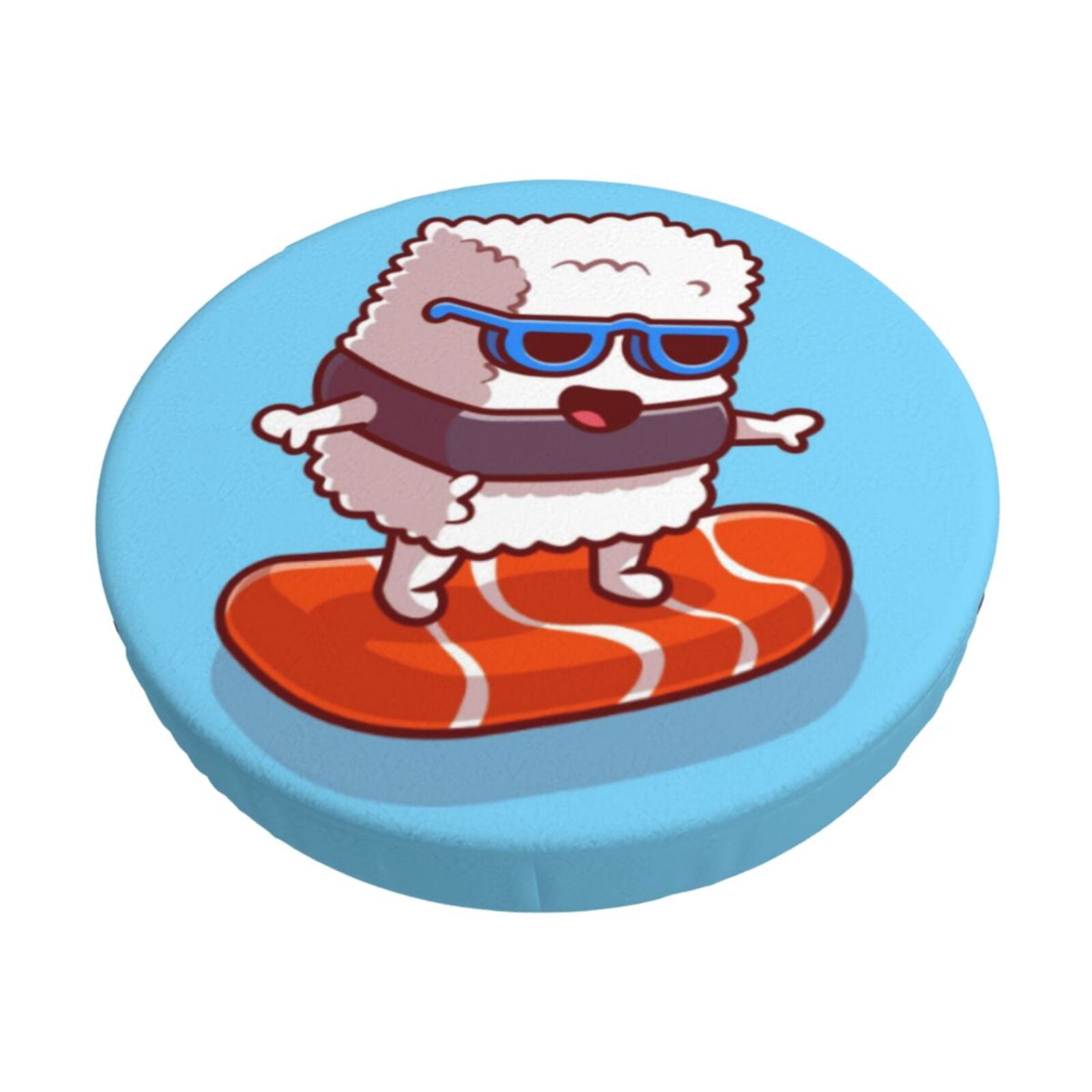 Kll Sushi Salmon Surfing Round Bar Chair Cushion Cover 13 Inch,Bar ...