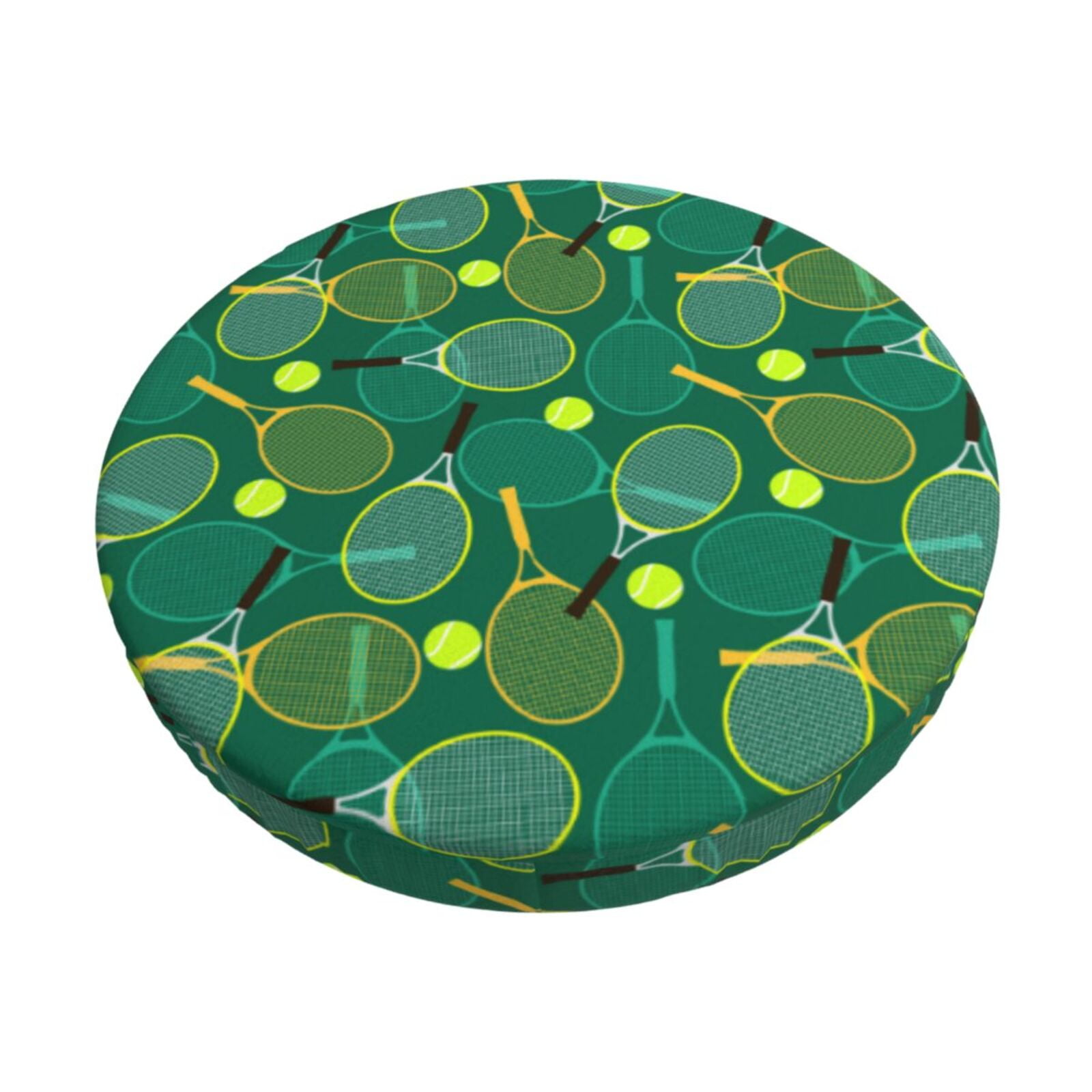 Kll Tennis Rackets And Balls Round Bar Chair Cushion Cover 12 Inch,Bar ...