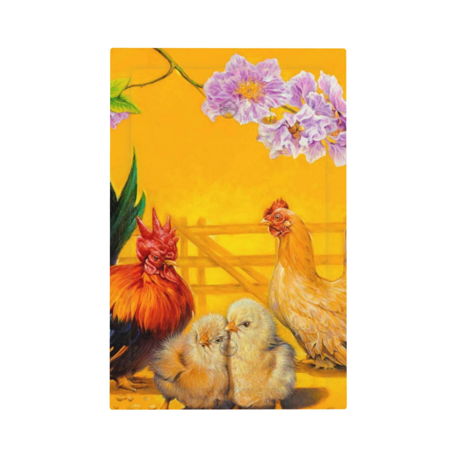 Kll The Chicken Family Rooster Hen And Chicks Wall Plate,Gloss Finish ...