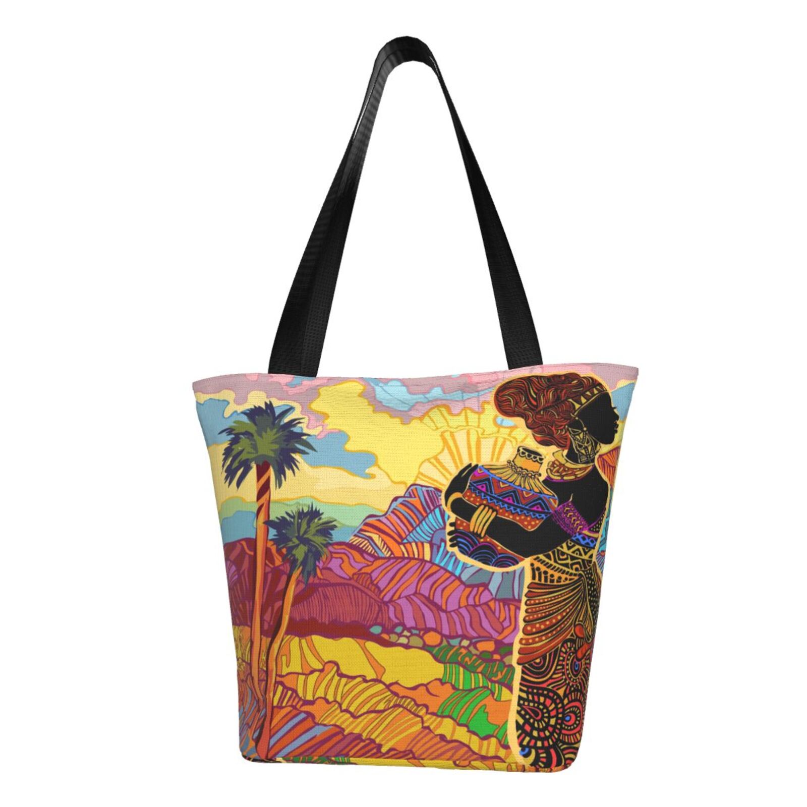 Kll Tote Bag For Women Beautiful African Woman,Southern Mountains ...