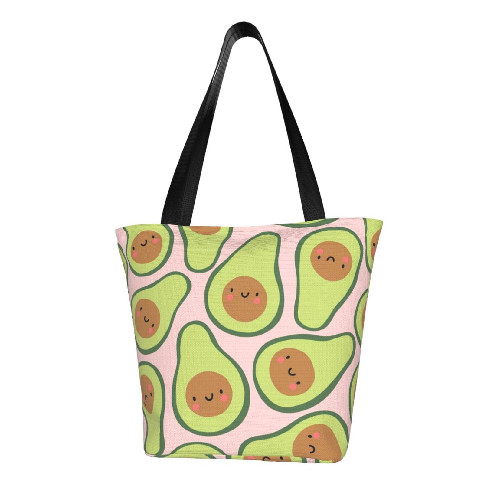 Kll Tote Bag For Women Cute Avocado Print Shopping Grocery Reusable ...