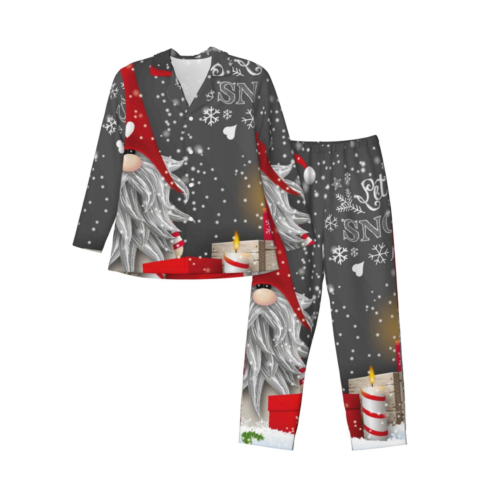 Kll Traditional Scandinavian Dwarf Sleepwear Mens Flannel Pajamas,Long ...