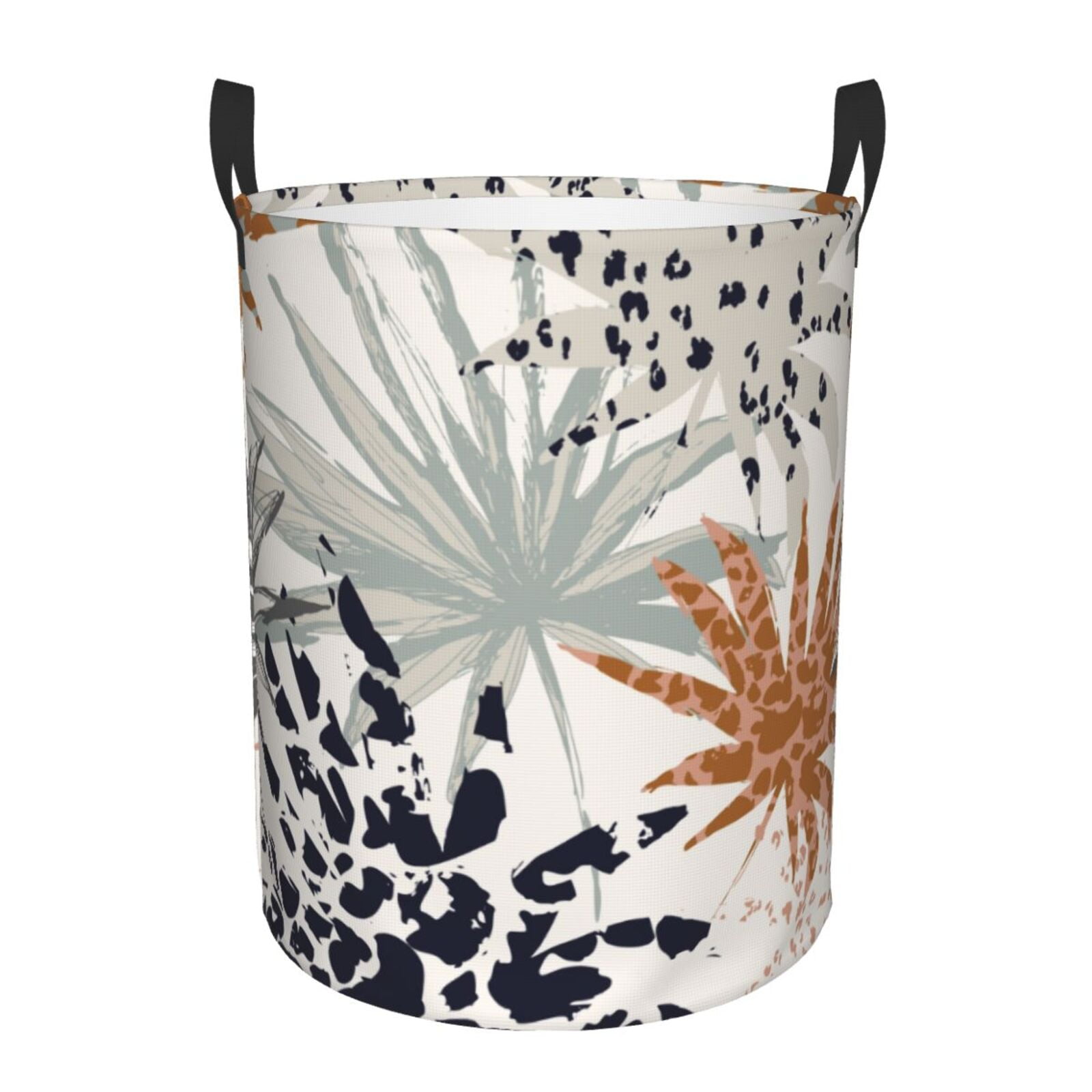 Kll Tropical Leaves Waterproof Foldable Laundry Hamper Bucket With ...