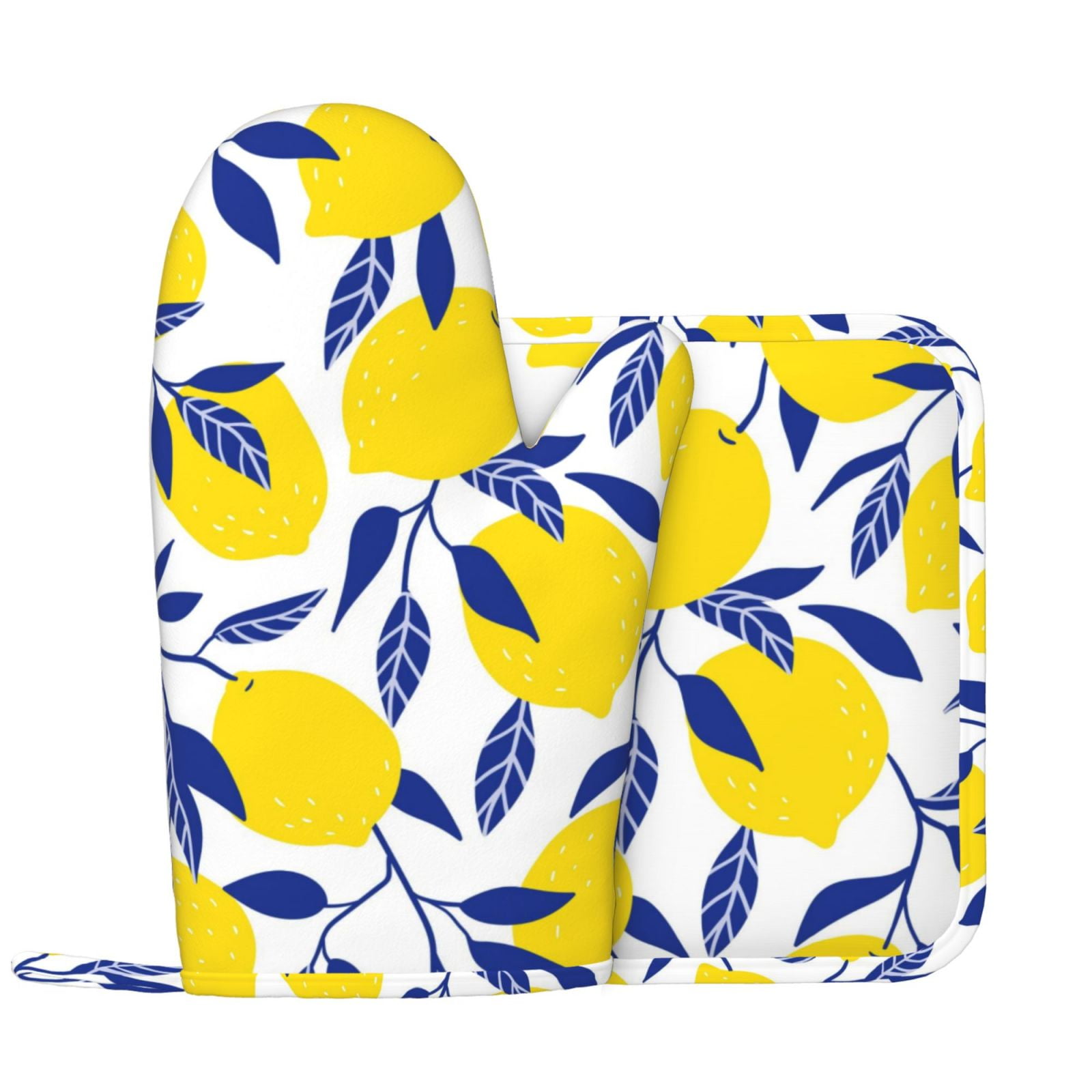 Kll Tropical Lemon Oven Gloves And Pot Holders Grill Gloves - Oven ...