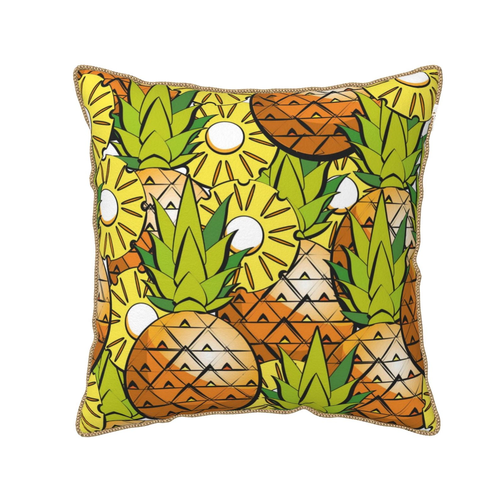 Kll Tropical Summer Fruit Decorative Throw Pillow Covers Velvet Soft ...