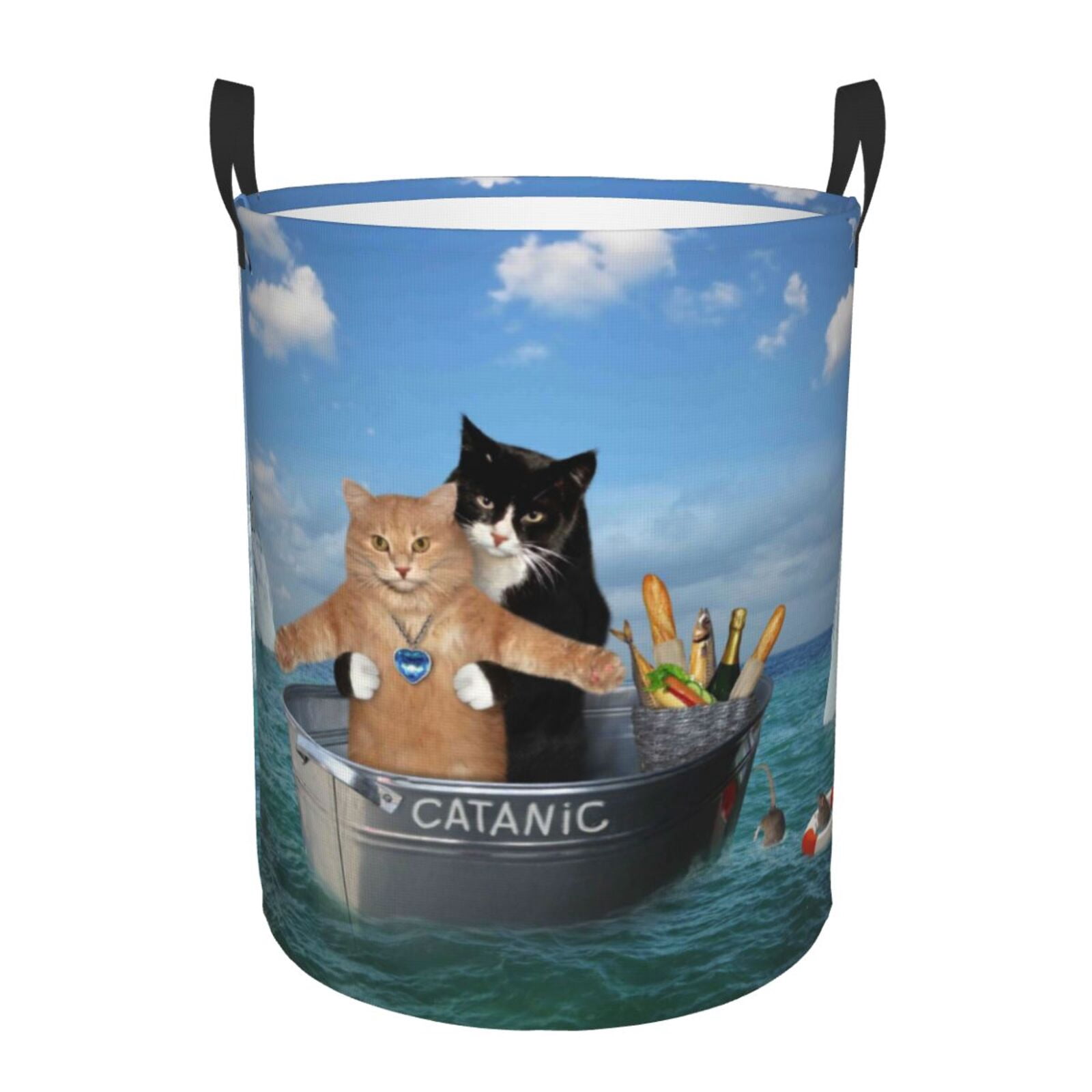 Kll Two Brave Cats Are Floating On The Sea Iceberg Waterproof Foldable ...