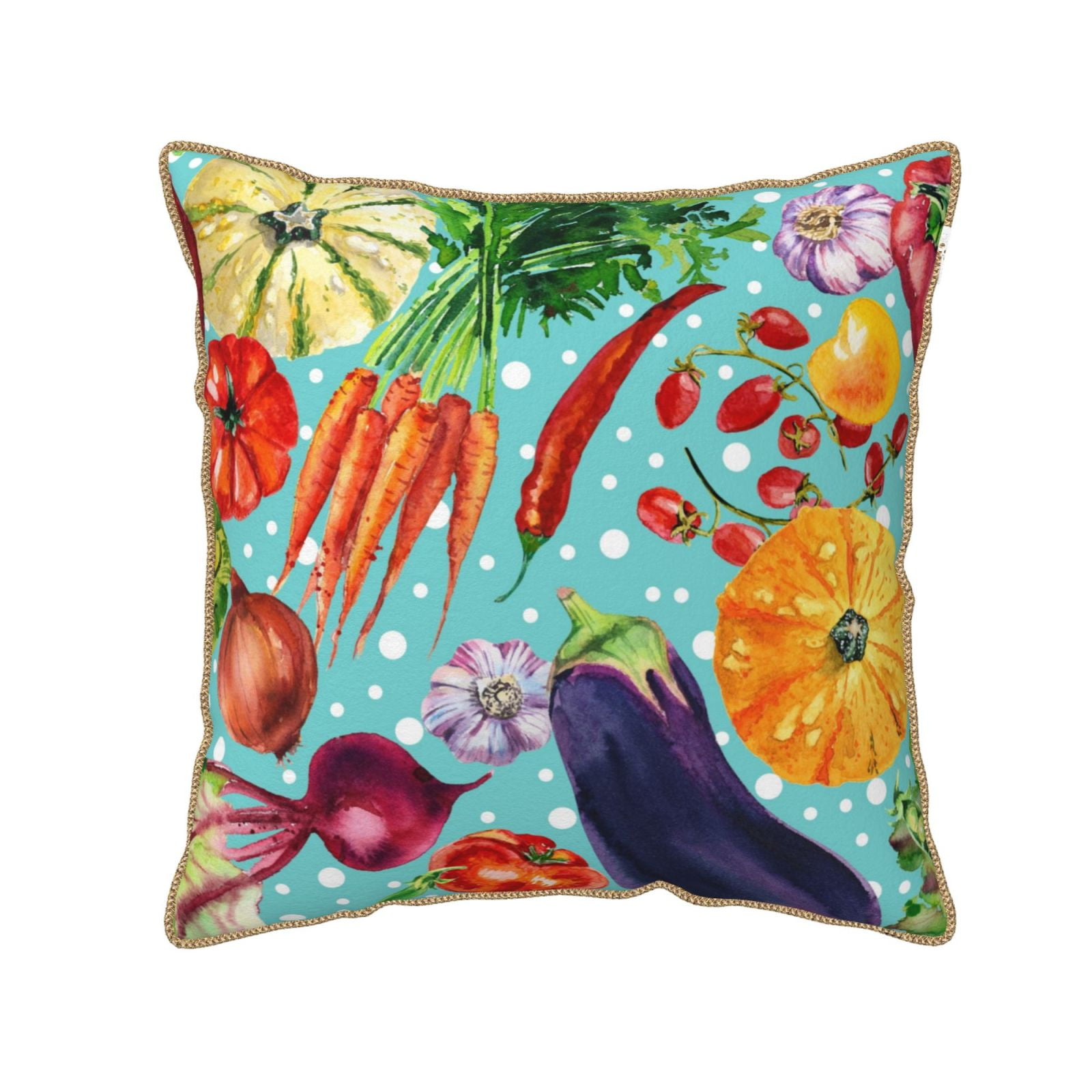 Kll Vegetable Decorative Throw Pillow Covers Velvet Soft For Couch Sofa ...