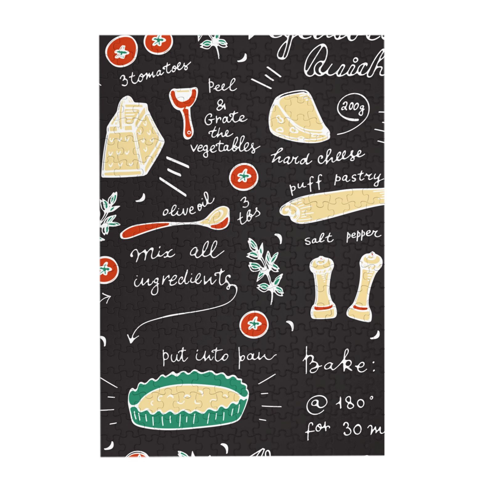 Kll Vegetable Quiche - 300 Piece Jigsaw Puzzle For Adult And Teenagers ...