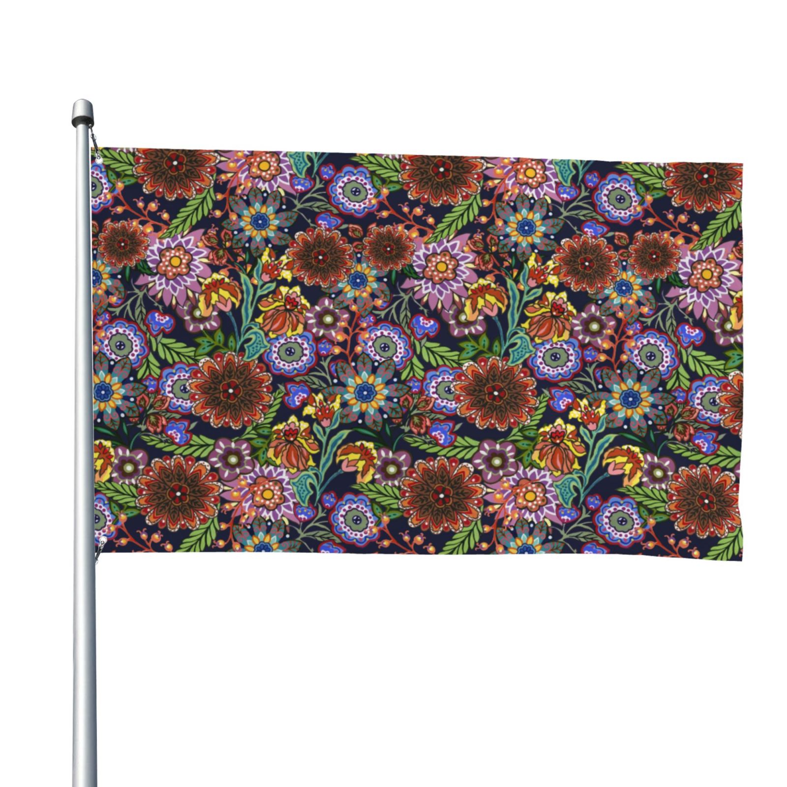 Kll Vintage Floral Flag 4x6 Ft Parade Party Flag Outdoor Flag ...