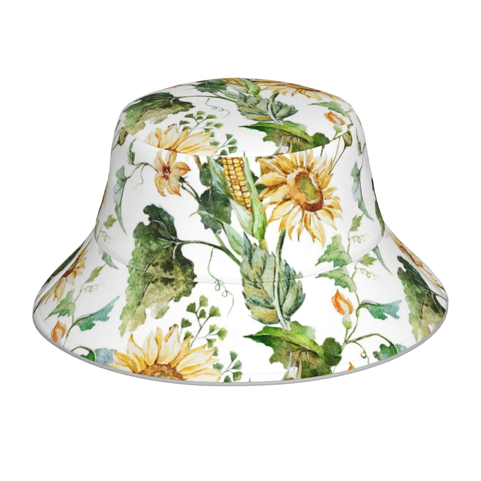 Kll Watercolor Bright Sunflowers Bucket Hat For Women Men Packable ...