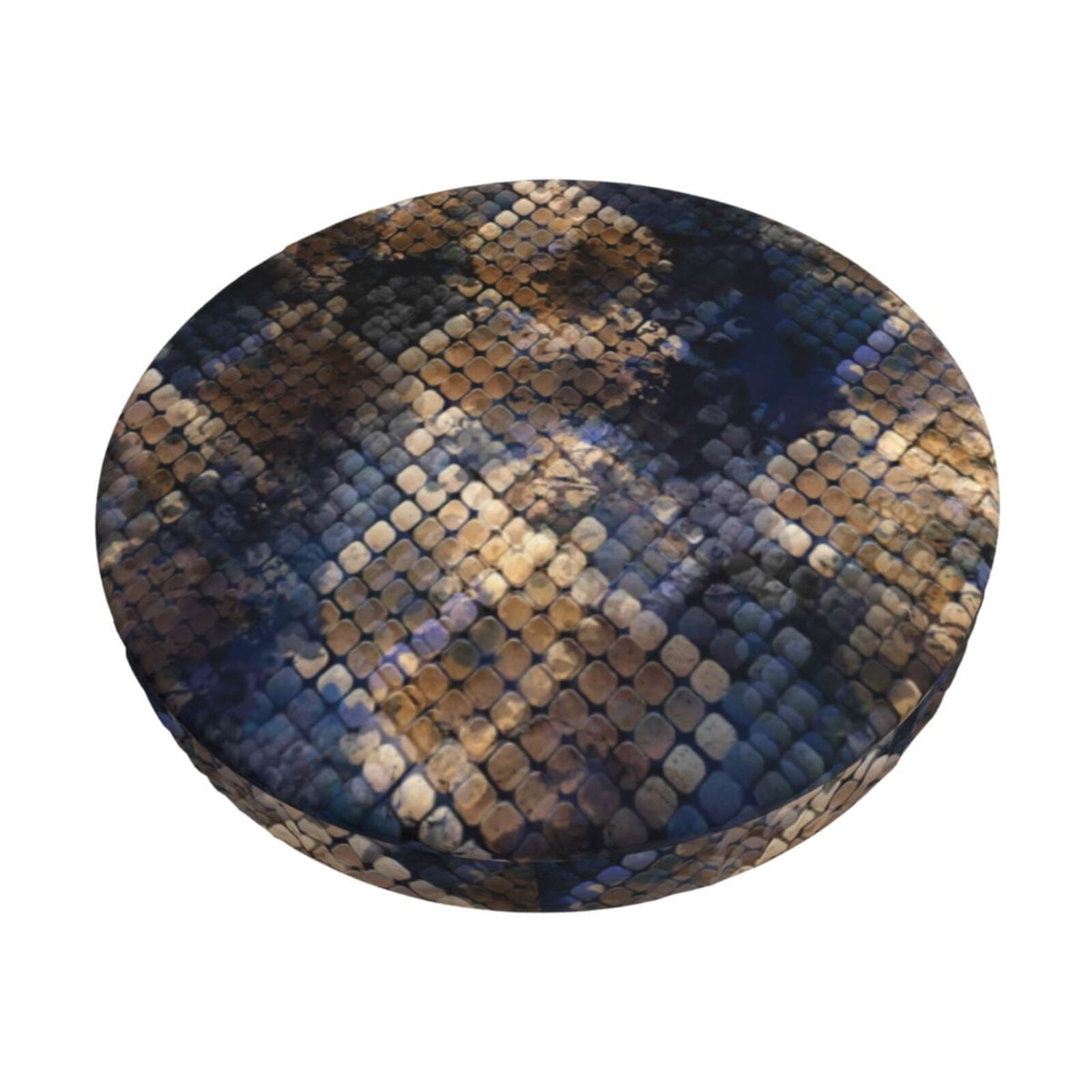 Kll Watercolor Snake Skin Round Bar Chair Cushion Cover 13 Inch,Bar ...