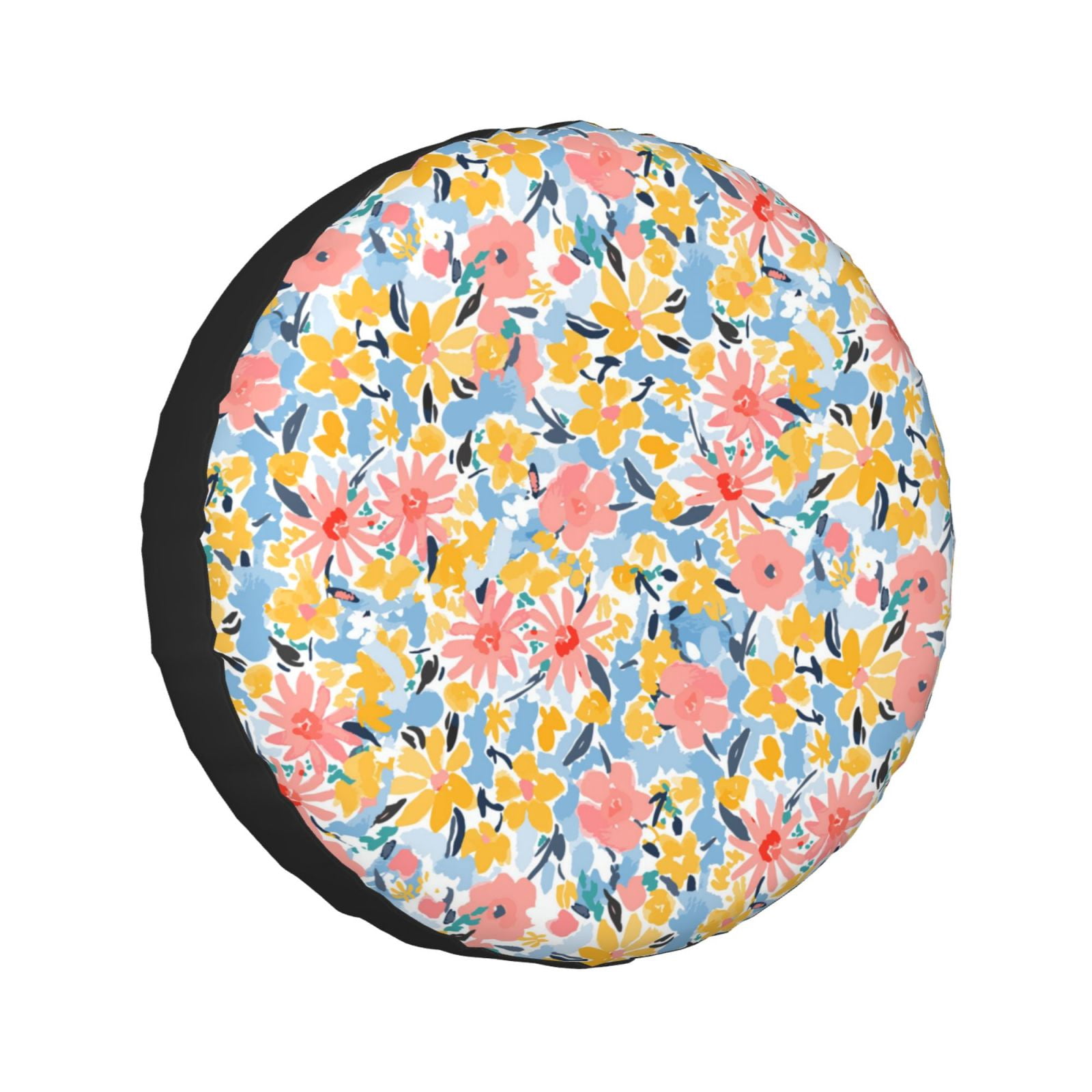 Kll Watercolor Wildflowers Tire Cover,Universal Wheel Tire Cover For ...