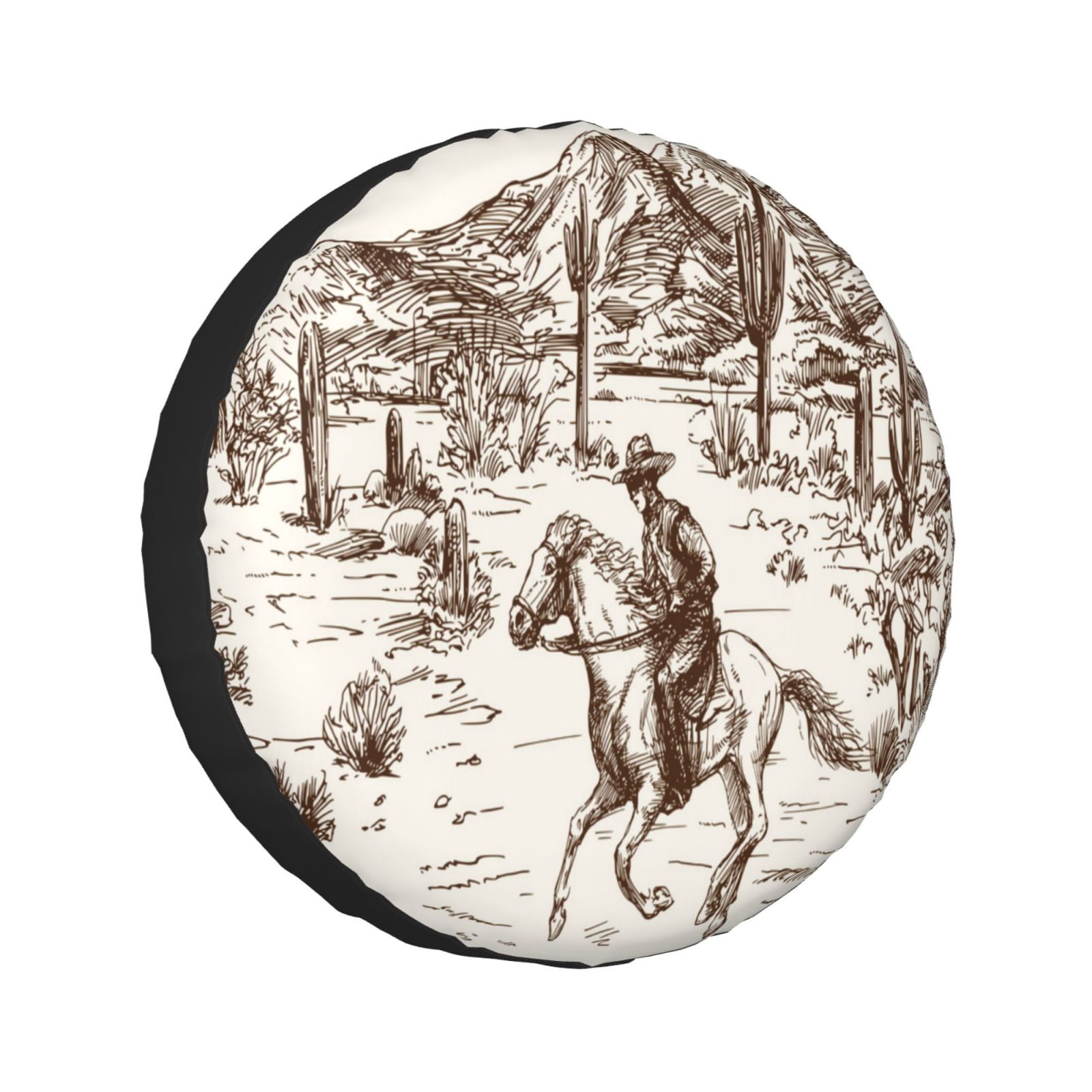 Kll Western Desert Cowboys3 Tire Cover,Universal Wheel Tire Cover For ...