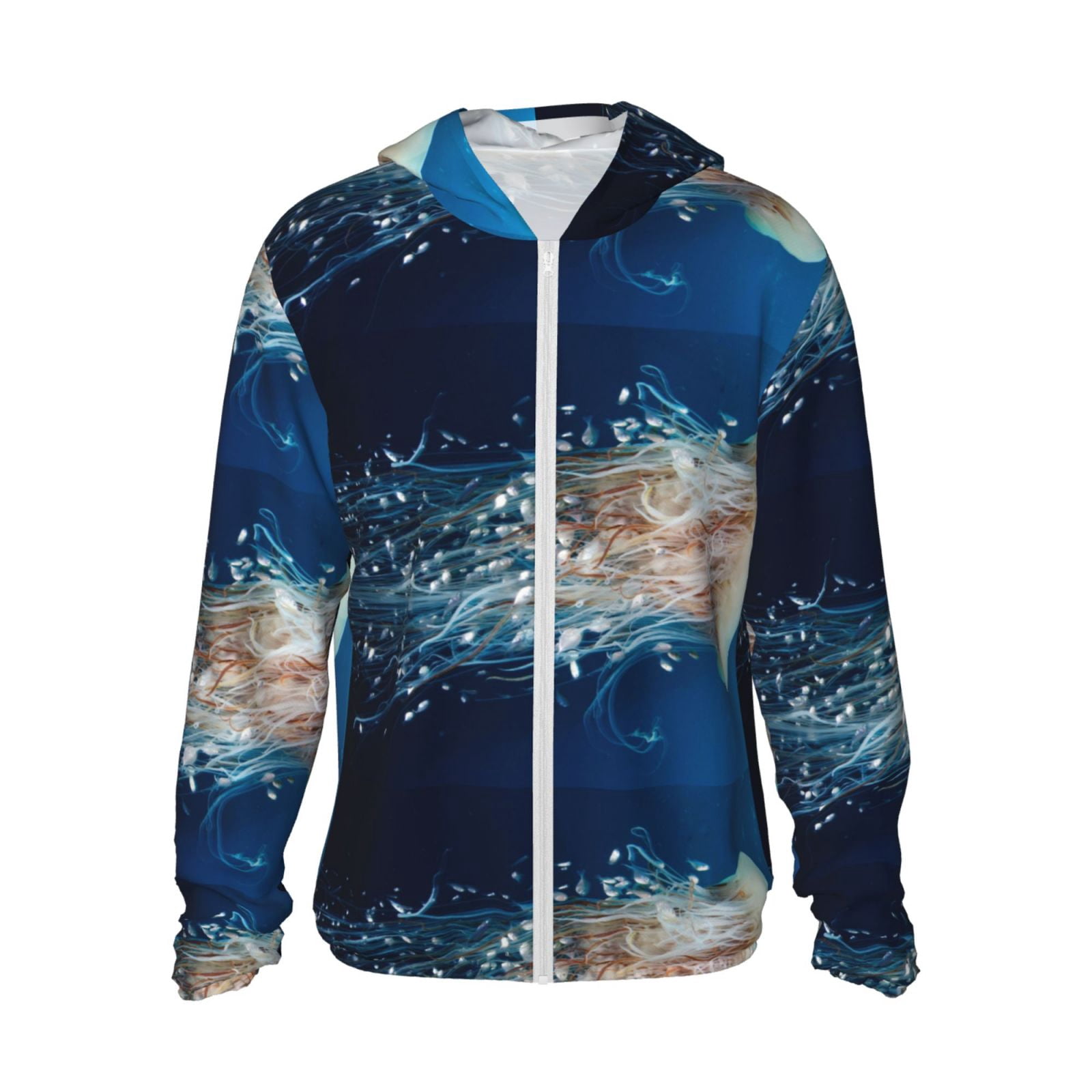 Kll White Jellyfish Dansing In The Ocean Print Men'S Women’s Upf 50 ...
