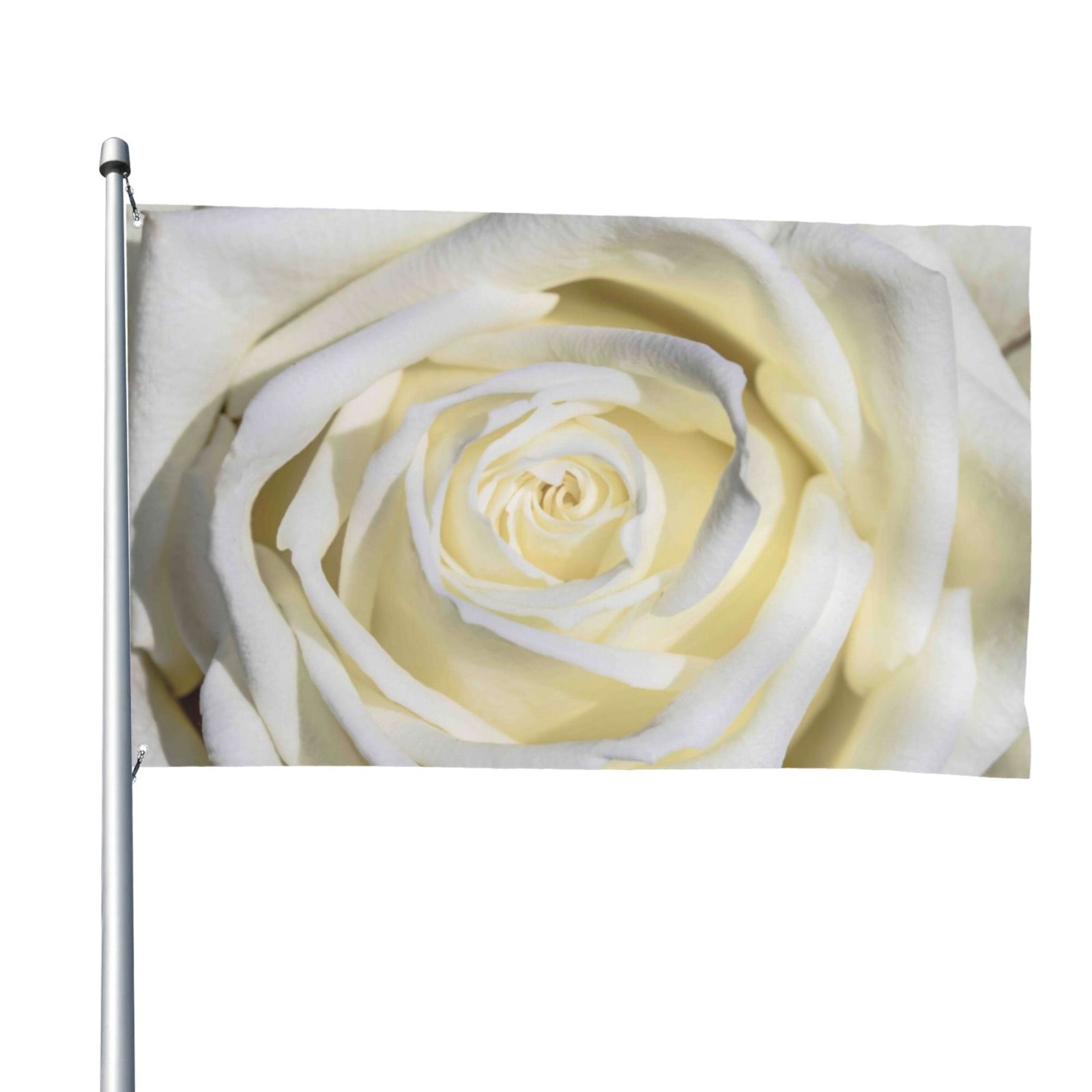 Kll White Rose Flag 4x6 Ft Parade Party Flag Outdoor Flag Decorative ...