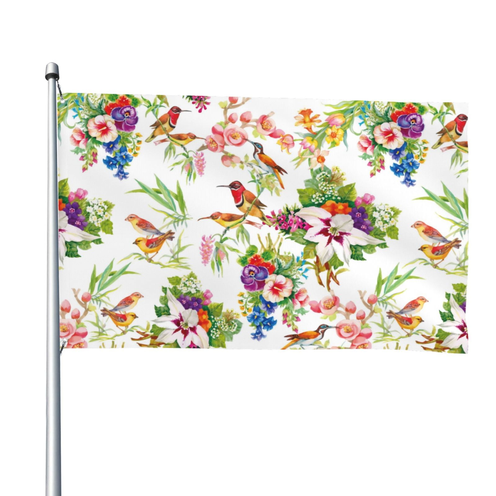 Kll Wild Exotic Birds And Flowers Flag 4x6 Ft Parade Party Flag Outdoor ...