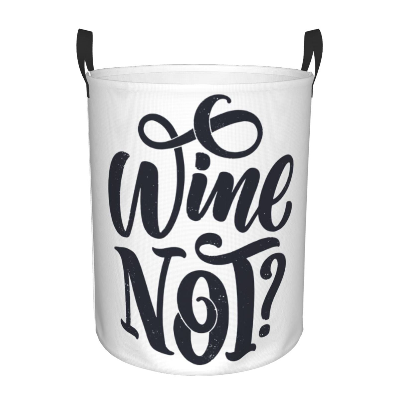 Kll Wine Not Waterproof Foldable Laundry Hamper Bucket With Handles For ...