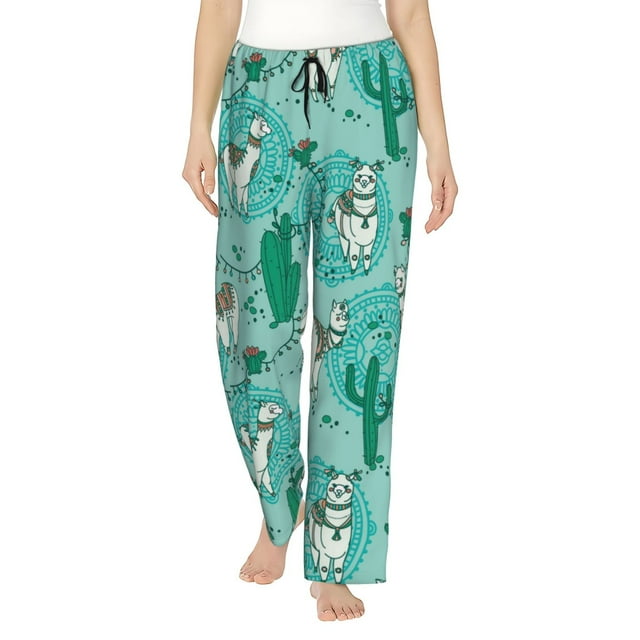 Kll Womens Alapaca In Boho Print Pajama Pants Soft Pajama Bottoms For