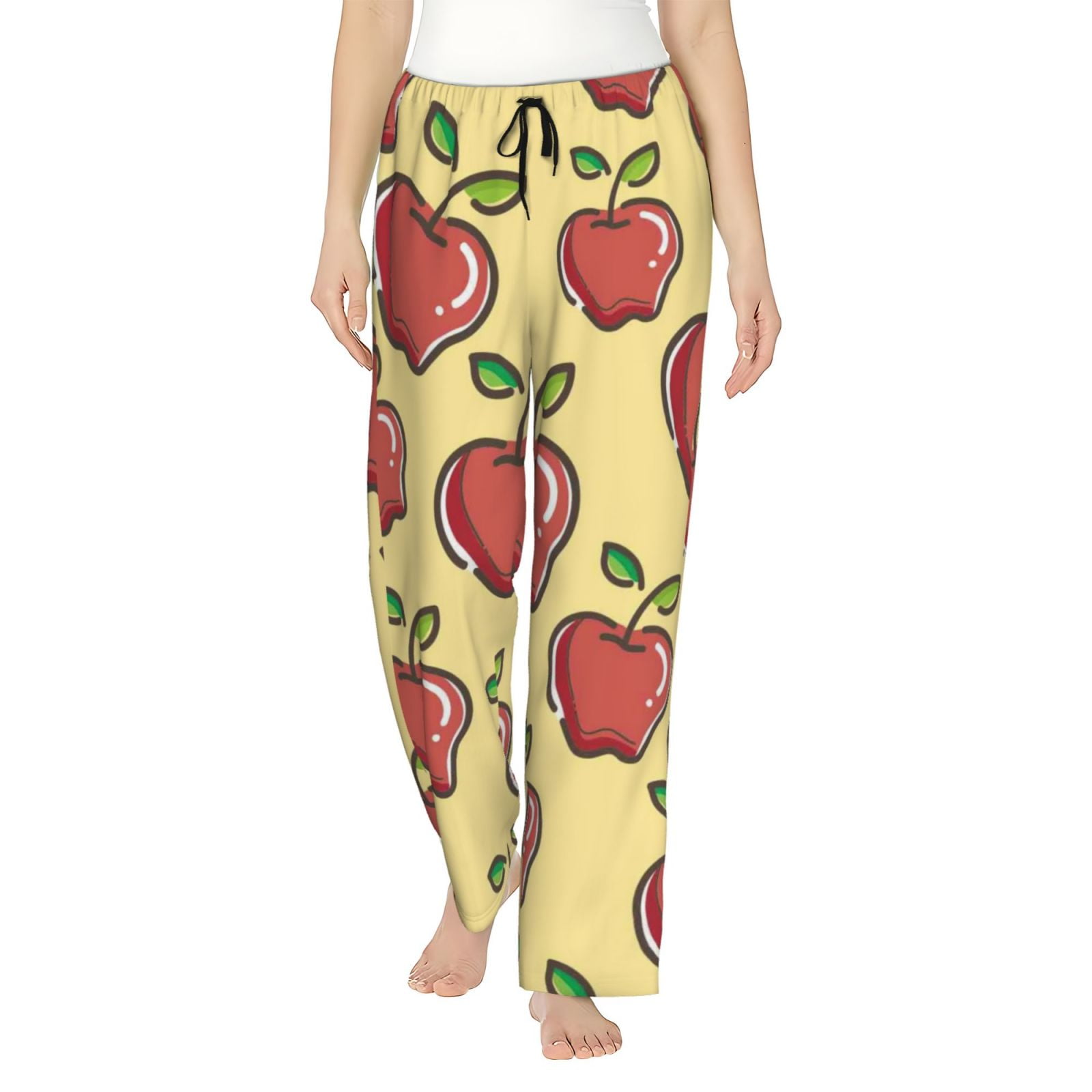 Kll Womens Apple Print Pajama Pants Soft Pajama Bottoms For Women Cozy ...