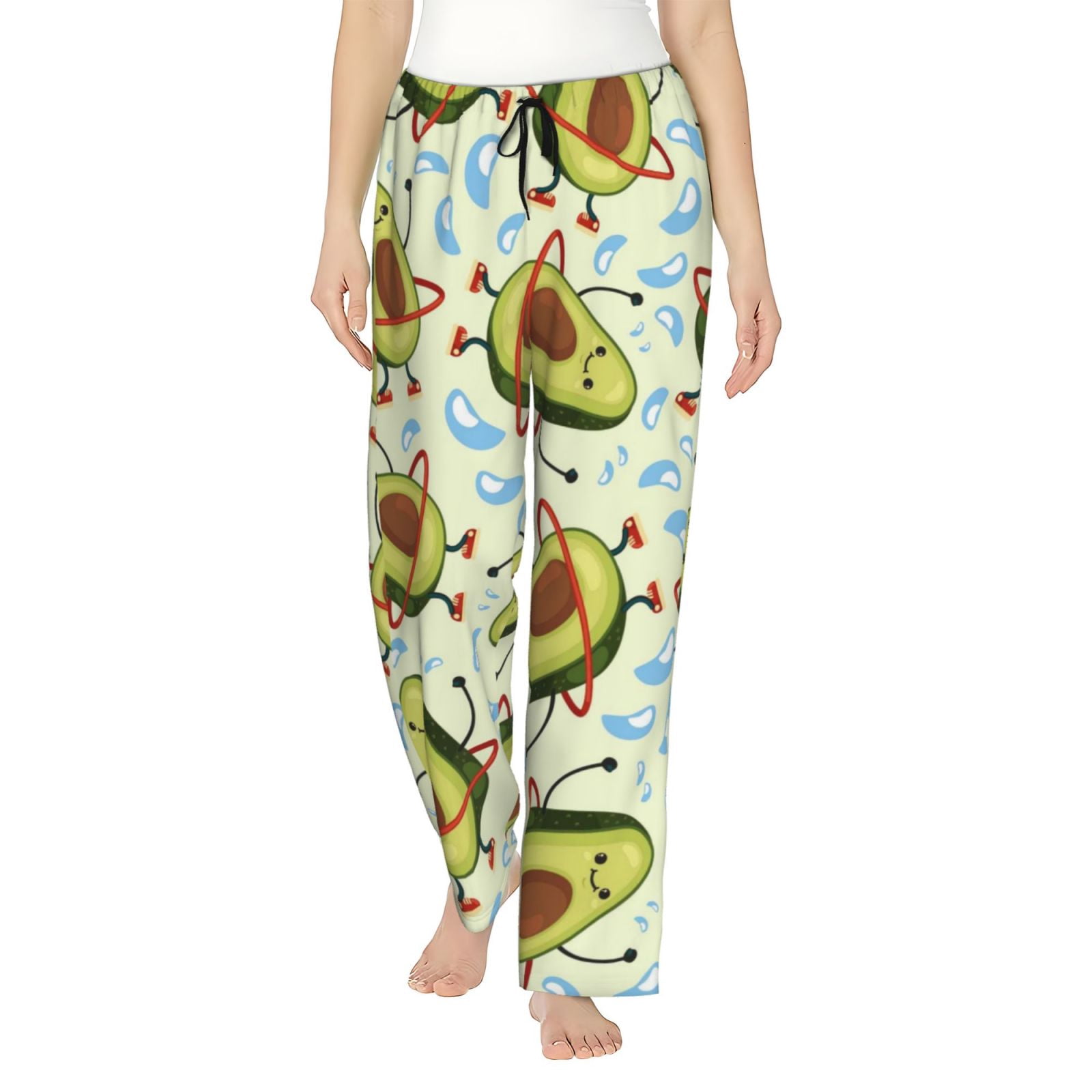 Kll Womens Avocado Doing Sport Print Pajama Pants Soft Pajama Bottoms ...