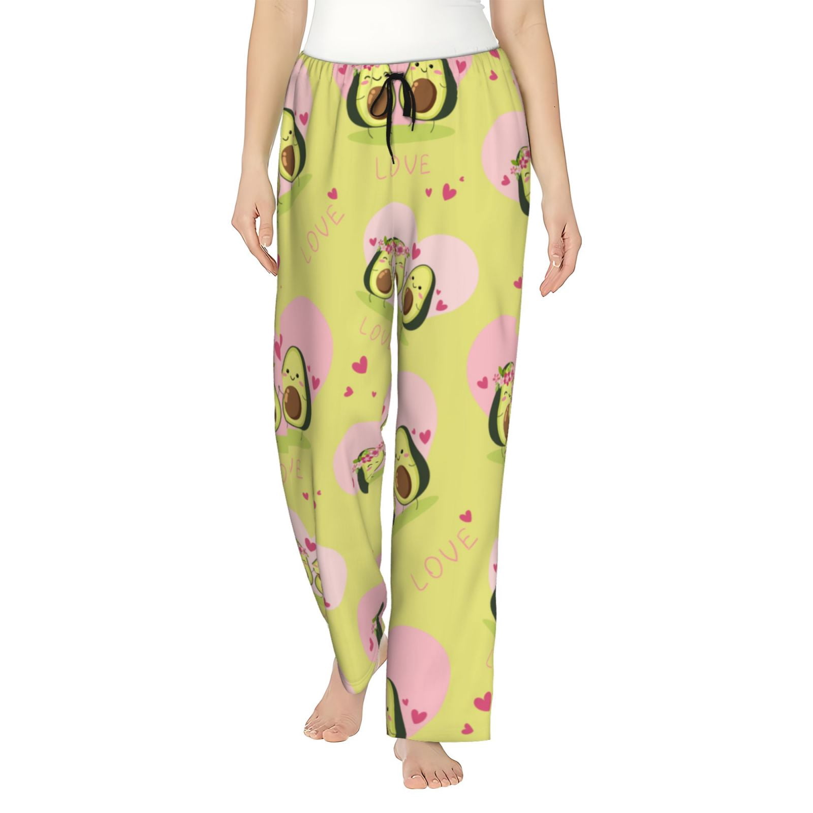 Kll Womens Avocado Lovers Print Pajama Pants Soft Pajama Bottoms For ...