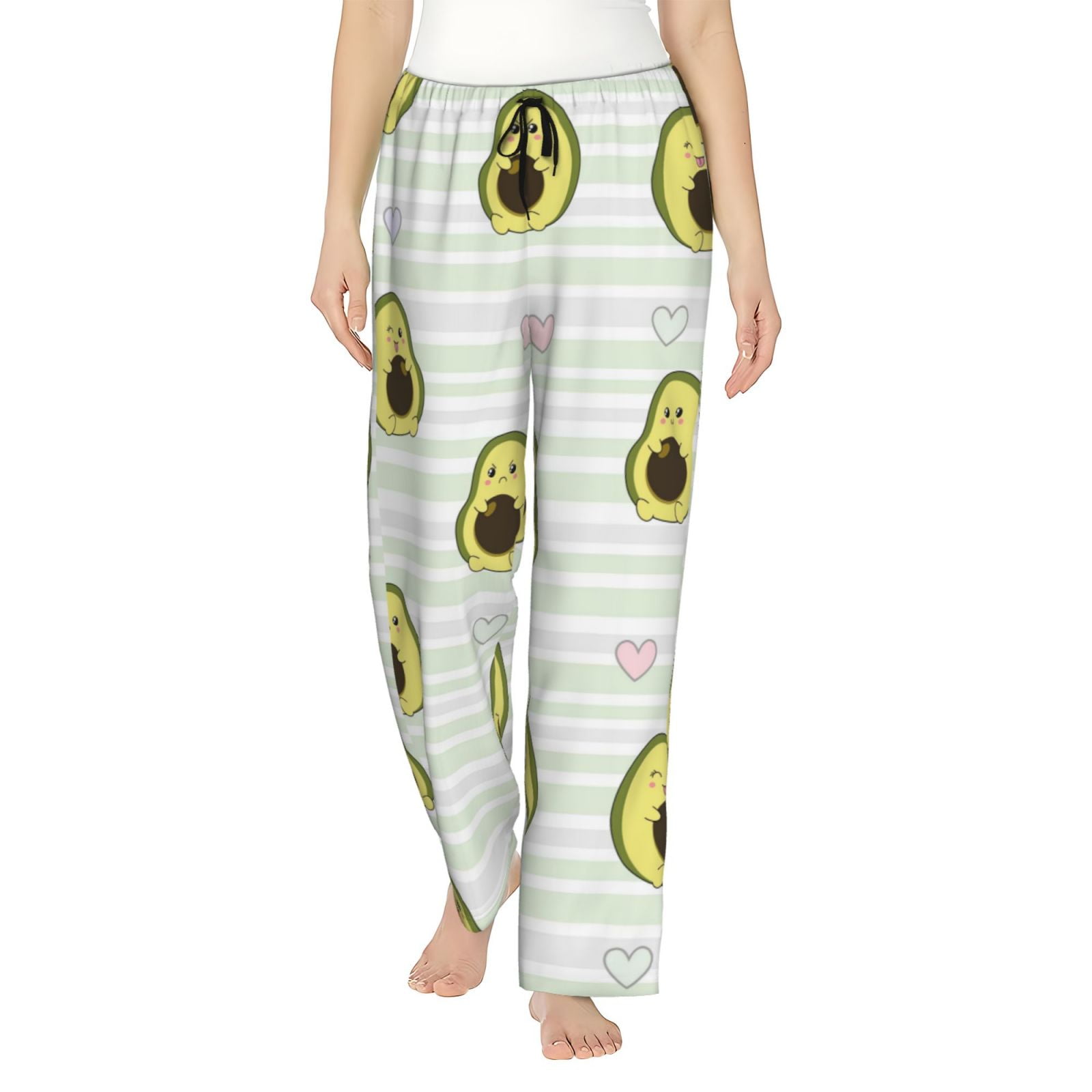 Kll Womens Avocado Of A Hear Print Pajama Pants Soft Pajama Bottoms For ...