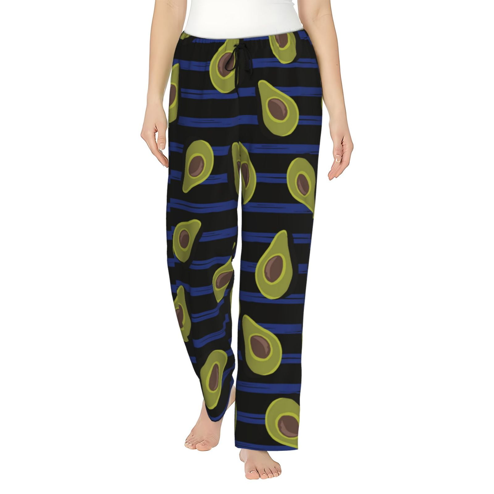 Kll Womens Avocado Print Pajama Pants Soft Pajama Bottoms For Women ...