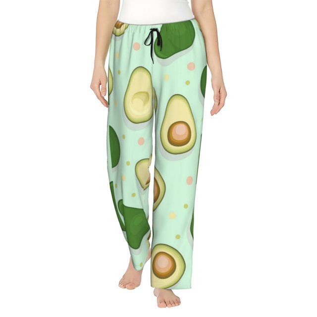 Kll Womens Avocado Print Pajama Pants Soft Pajama Bottoms For Women ...