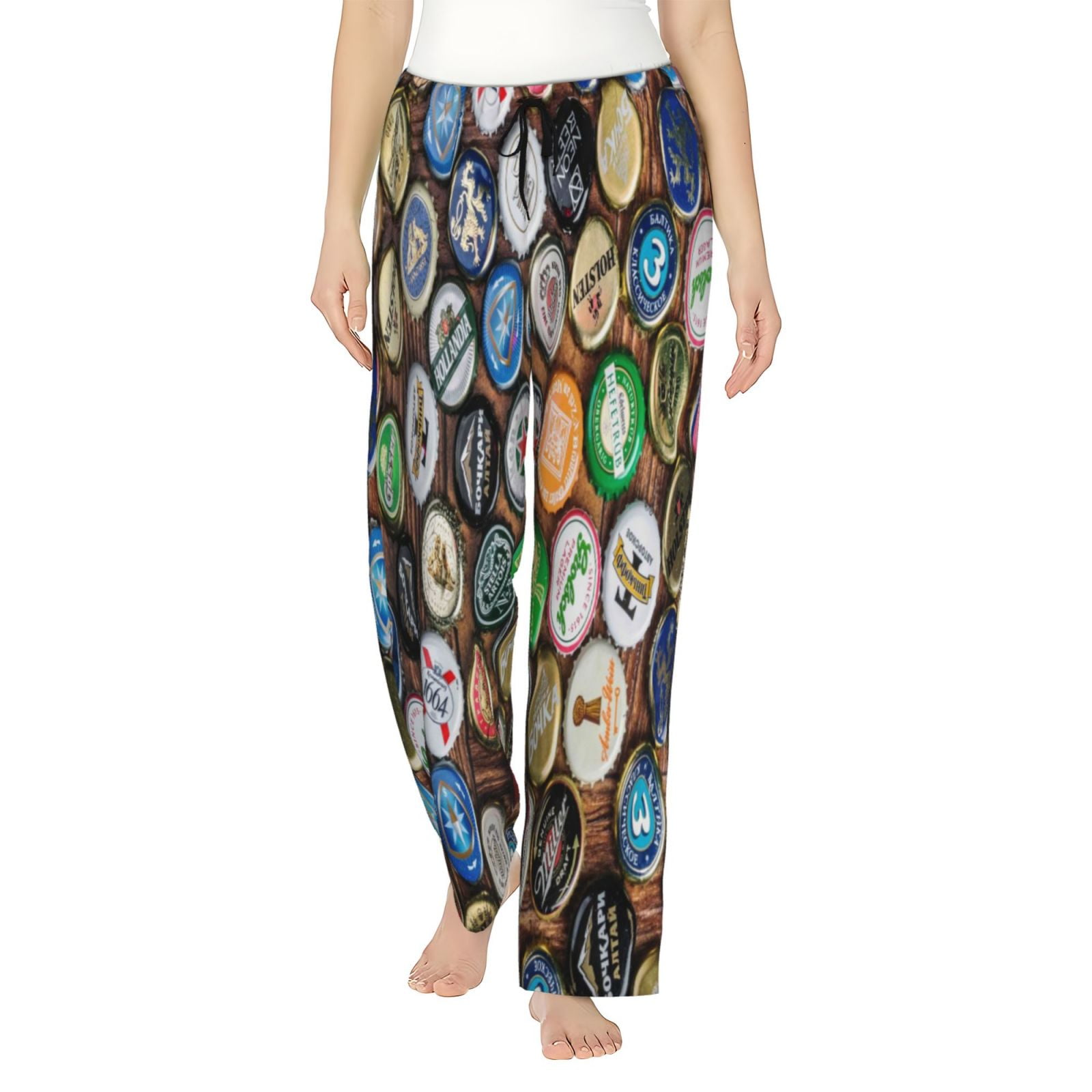 Kll Womens Beer Caps Print Pajama Pants Soft Pajama Bottoms For Women ...