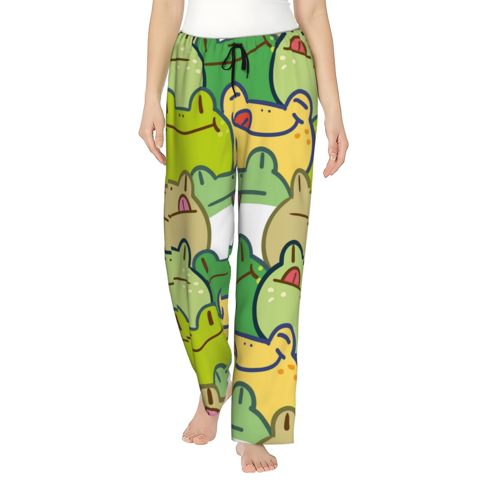 Kll Womens Cartoon Frog Print Pajama Pants Soft Pajama Bottoms For ...